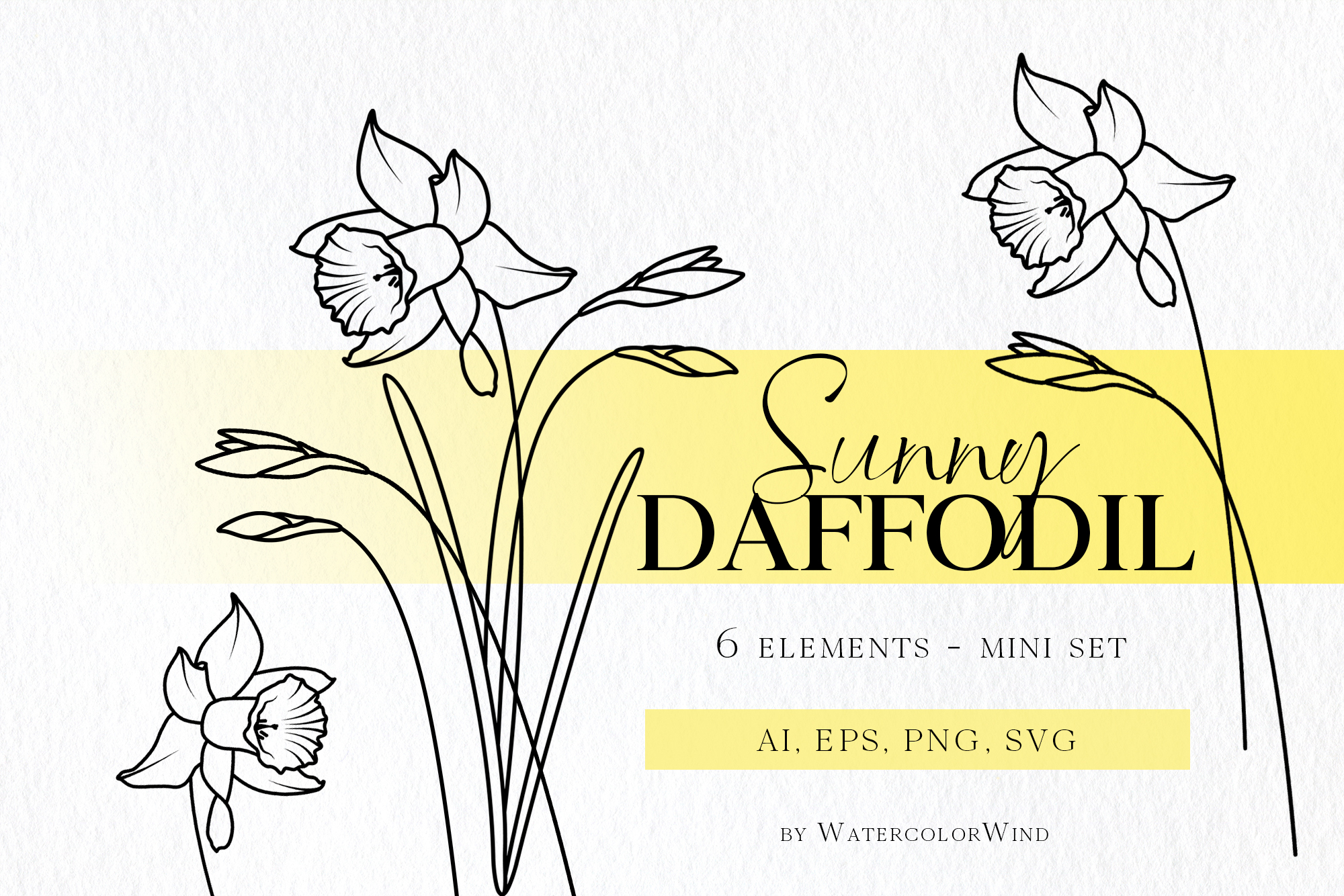 Daffodil Birth Month Flower SVG files March Birthday Flowers - Inspire ...