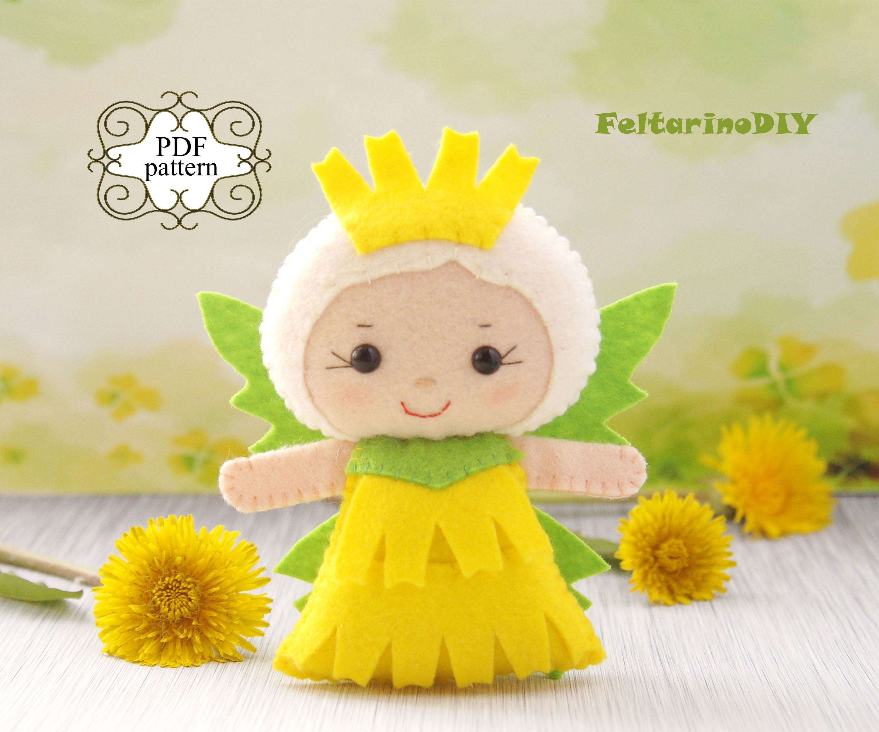 Felt doll pattern, Felt fairy pattern, PDF felt pattern, Fel | Inspire ...