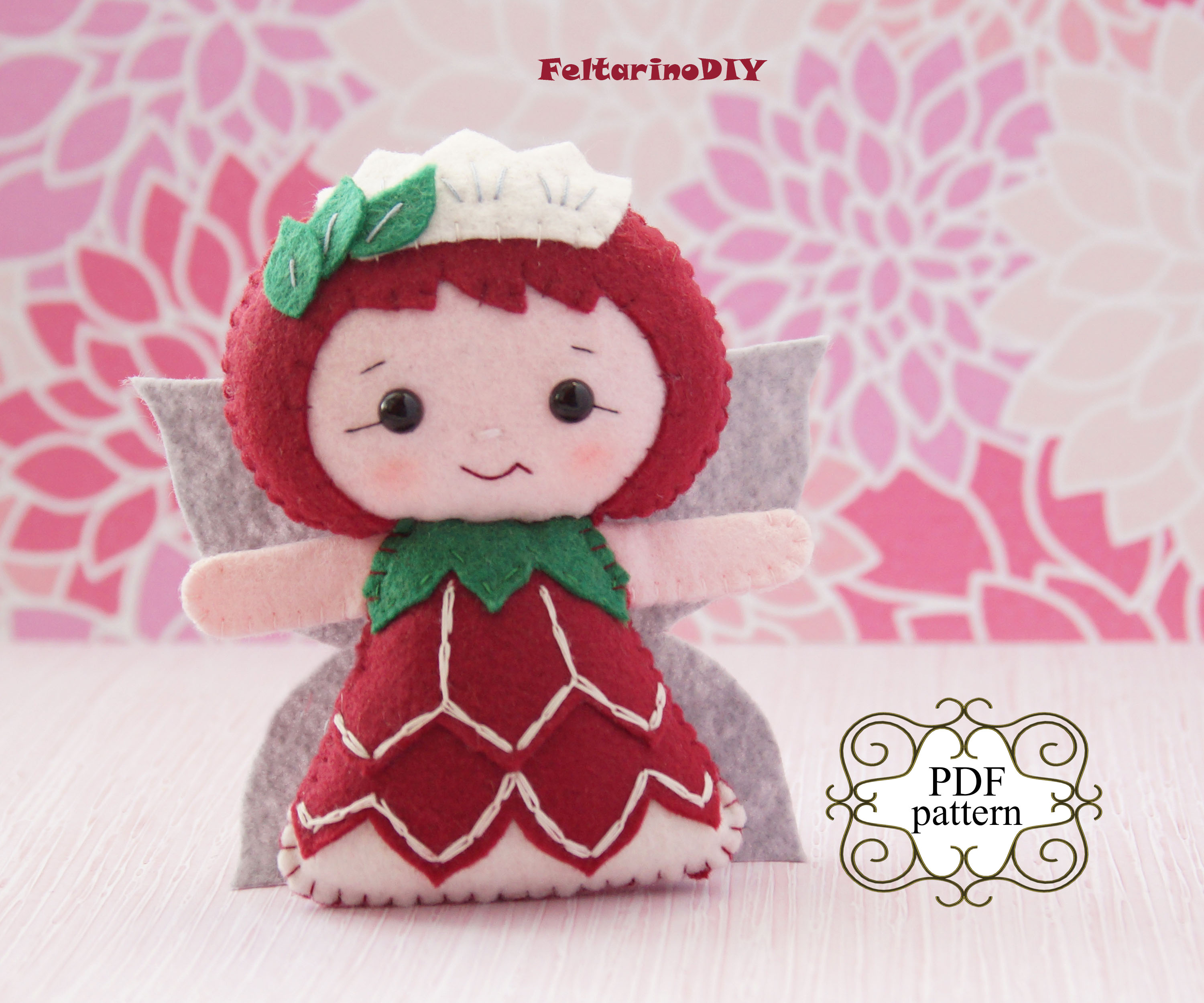 Felt doll pattern, Felt fairy pattern, PDF felt pattern, Fel | Inspire ...