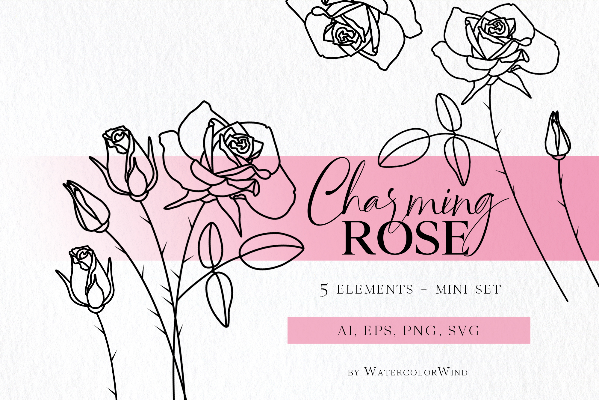 Rose Birth Month Flower SVG files, June Birthday Flower Clip | Inspire ...
