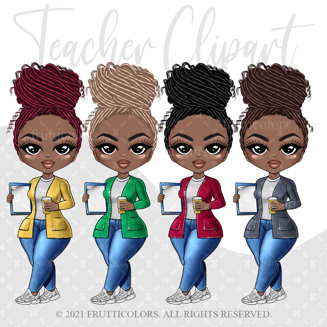 African American Teacher Clipart