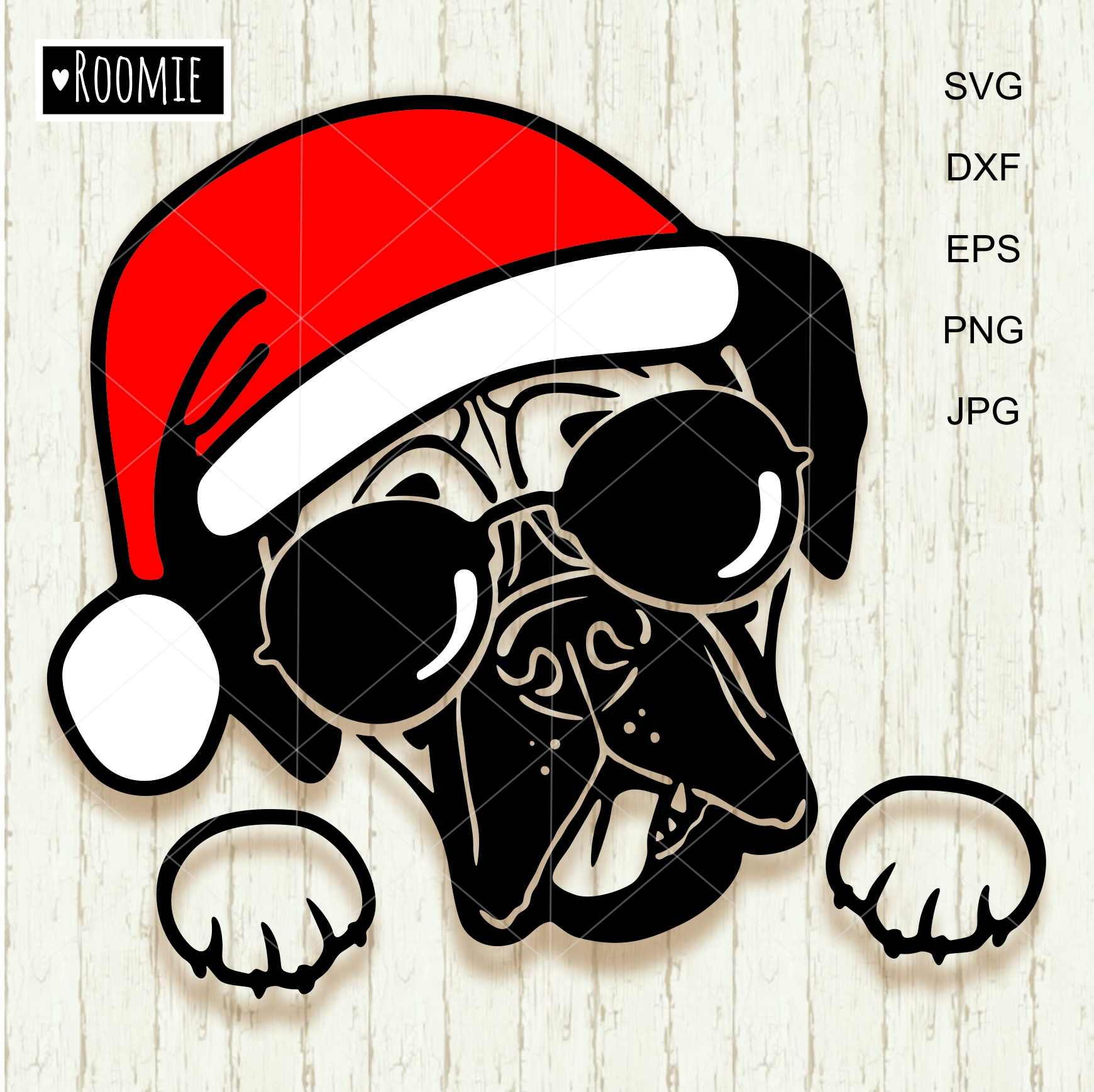 Boxer Puppy Clipart Christmas
