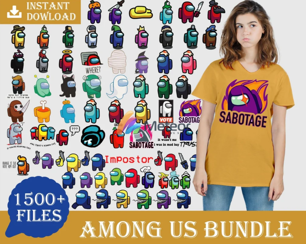 1500 Among Us Svg Bundle, Among Us Character Svg, Among Us Shirt Svg ...