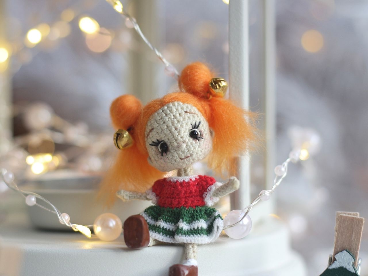 Christmas elf doll amigurumi handmade miniature gnome small | Inspire Uplift