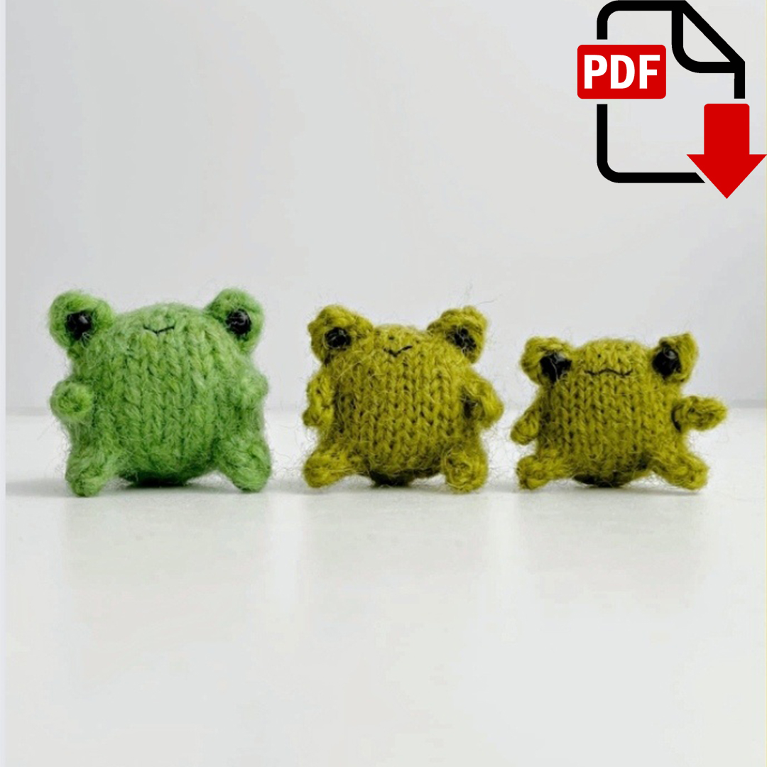 Little toad knitting pattern Amigurumi frog pattern. English | Inspire Uplift
