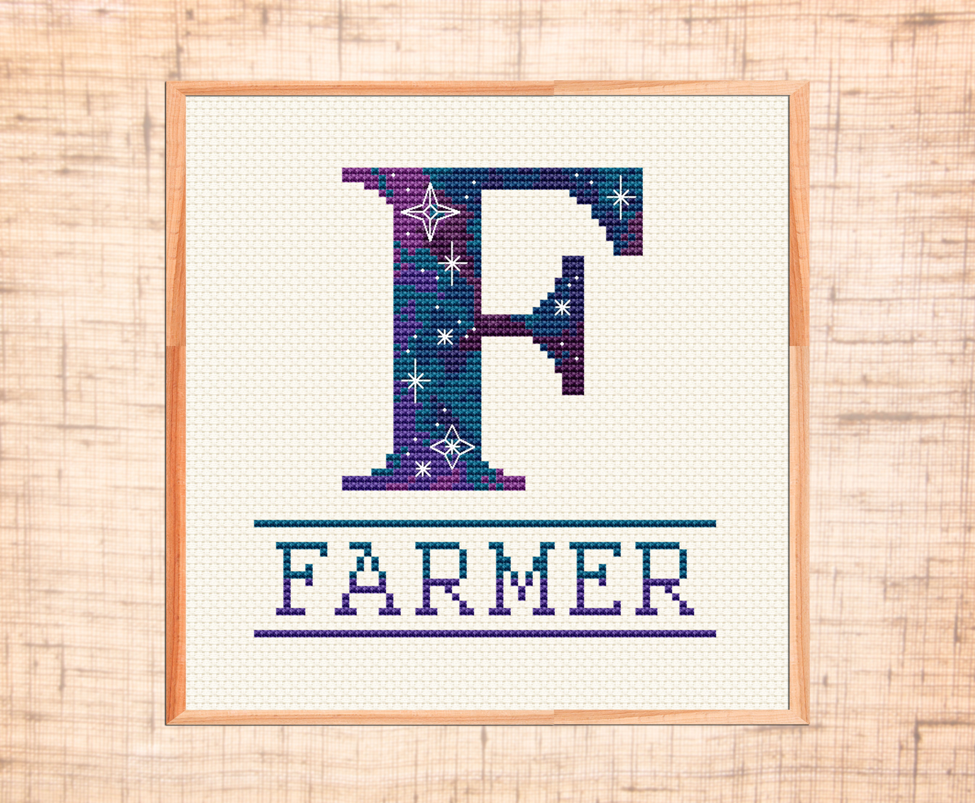Letter F cross stitch pattern Monogram cross stitch Family n | Inspire ...