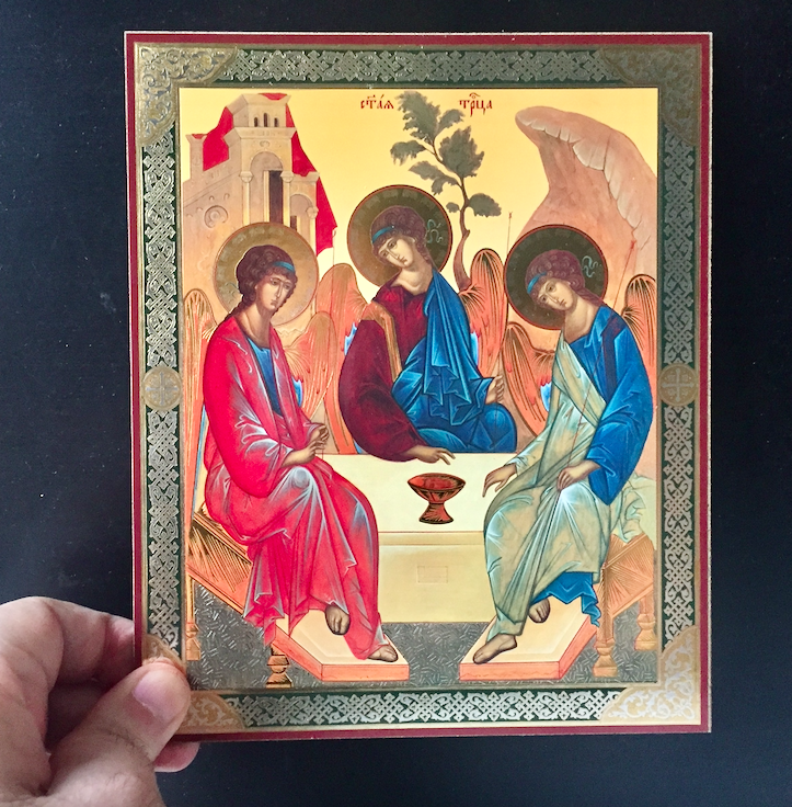 The Holy Trinity by Andrei Rublev | Gold foiled icon | Inspi | Inspire ...