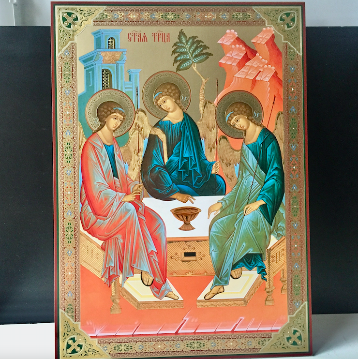 The Holy Trinity by Andrei Rublev | Gold foiled icon | Inspi | Inspire ...