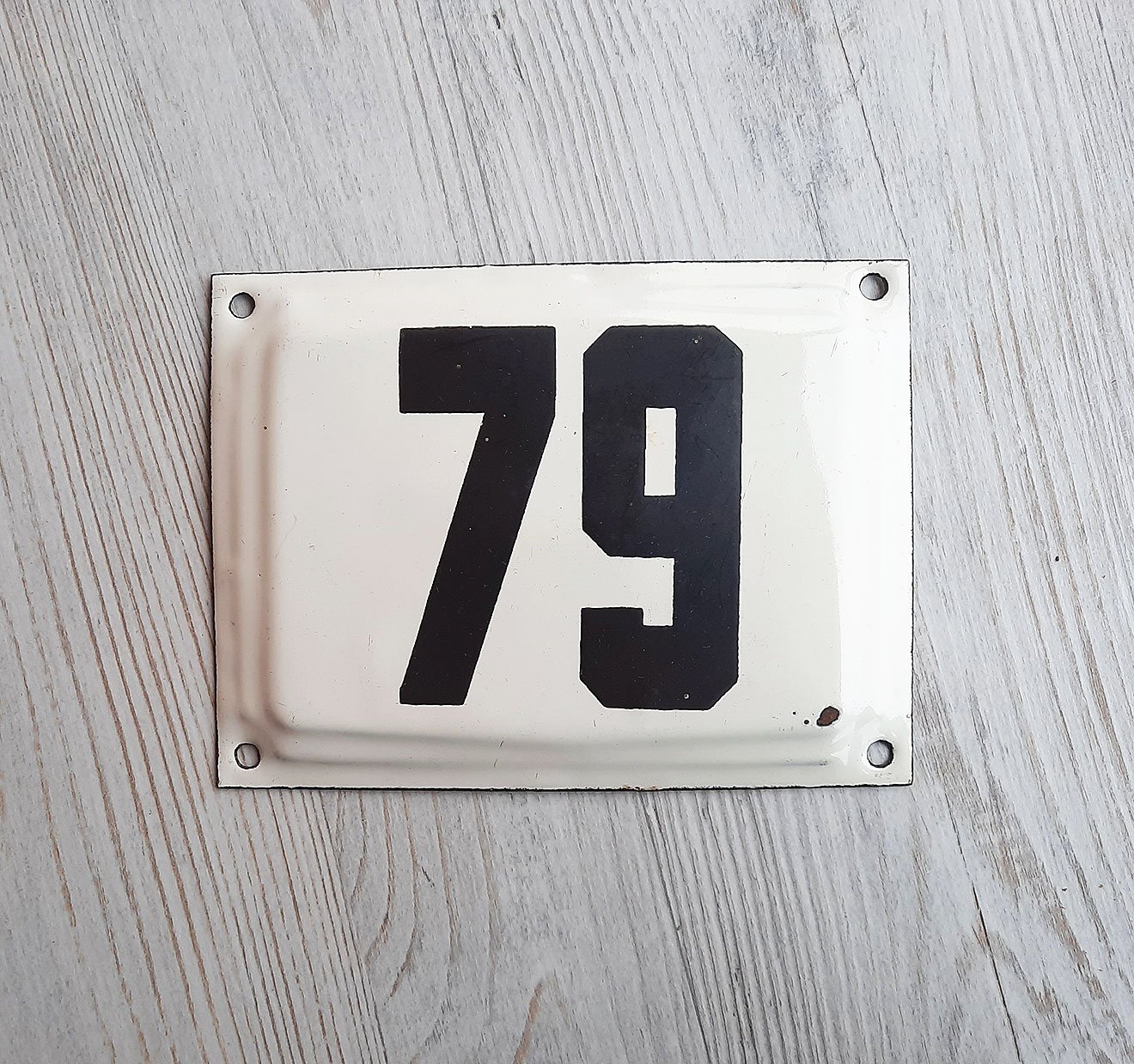 Small house address number plaque 79 - Old Soviet enamel met | Inspire ...