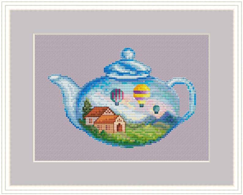 SUMMER IN A TEAPOT Cross stitch pattern PDF from SEASONS IN | Inspire ...
