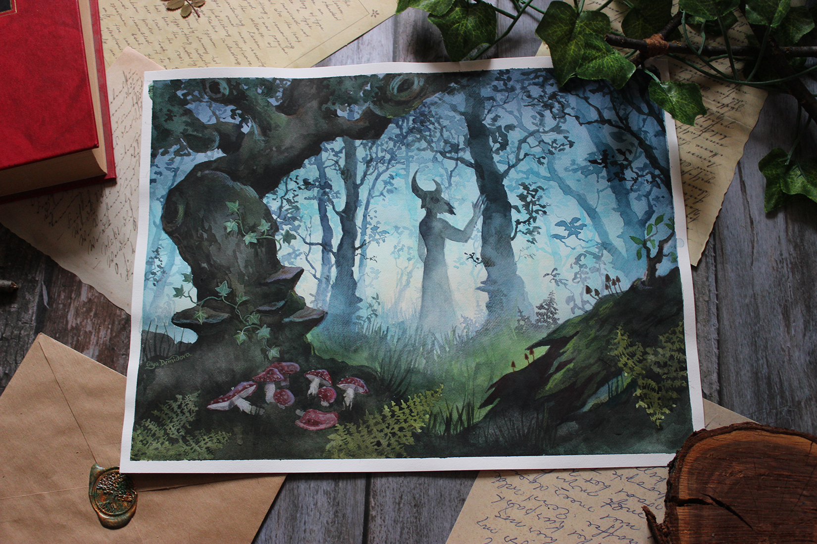 Original fantasy watercolor painting, Crom Cruach art, Fanta | Inspire ...