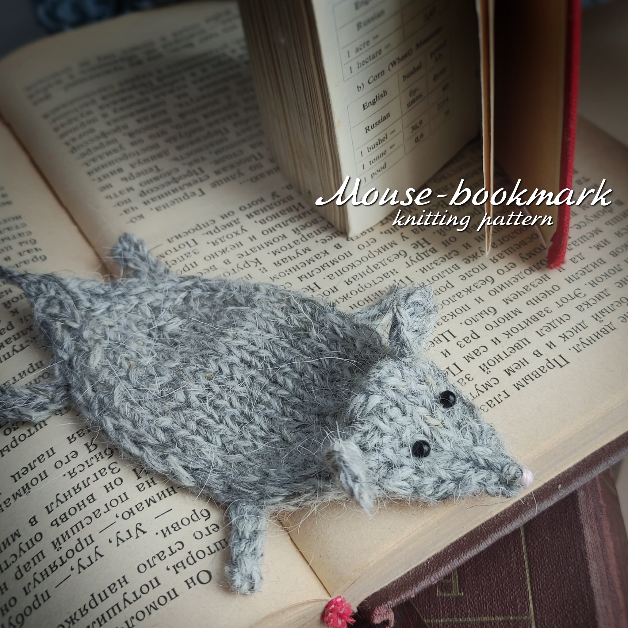 Mouse-bookmark knitting pattern | Inspire Uplift