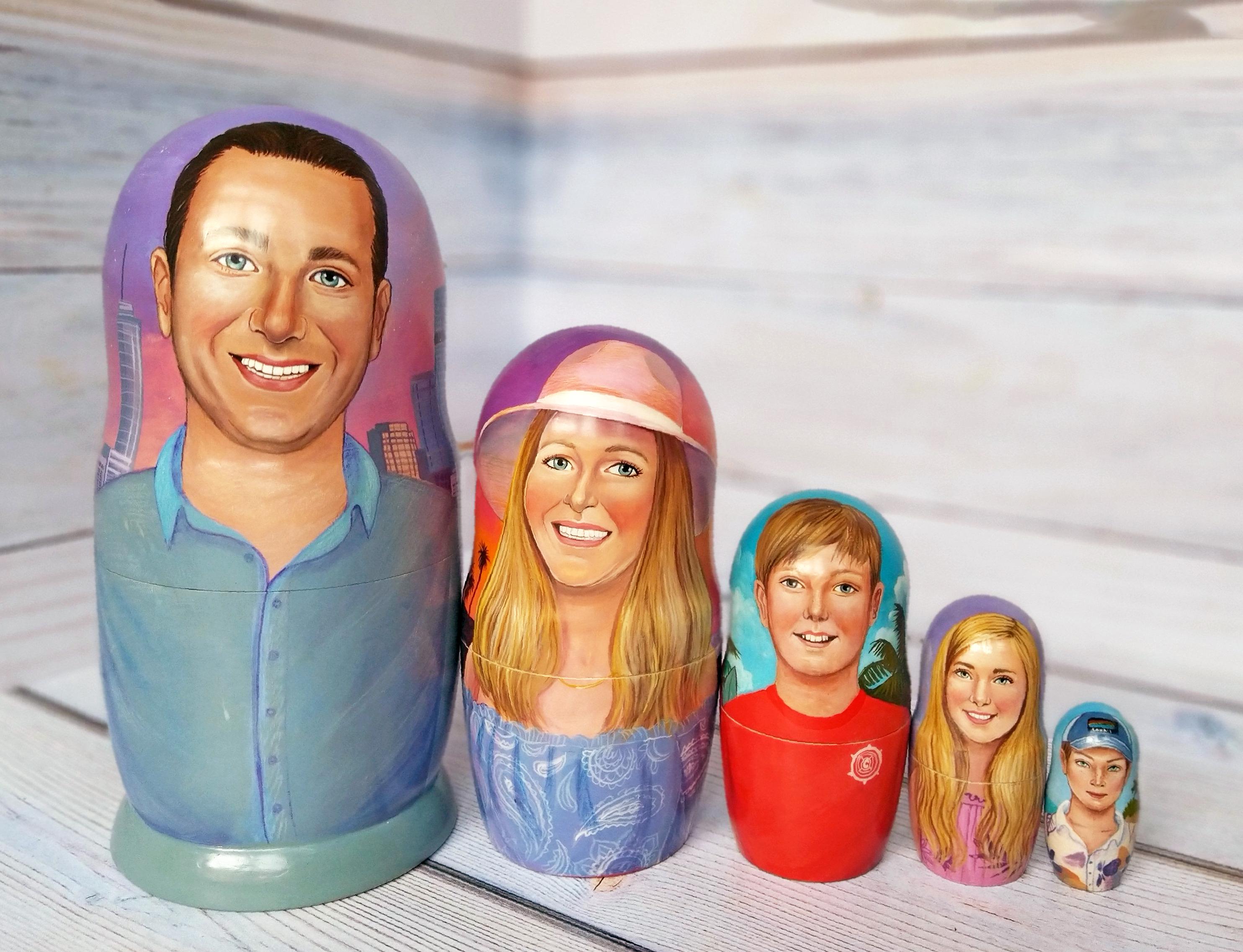 Custom Portrait Dolls, Russian doll, Matryoshka, Family port - Inspire ...