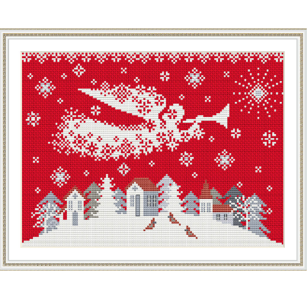 Christmas Sampler Cross Stitch Pattern Christmas Angel Chris - Inspire ...
