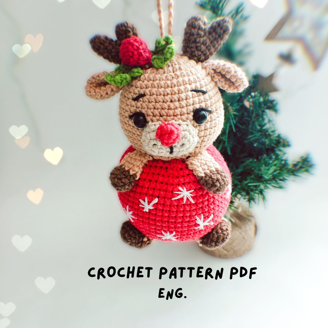 Reindeer crochet pattern amigurumi, Christmas crochet patter - Inspire ...