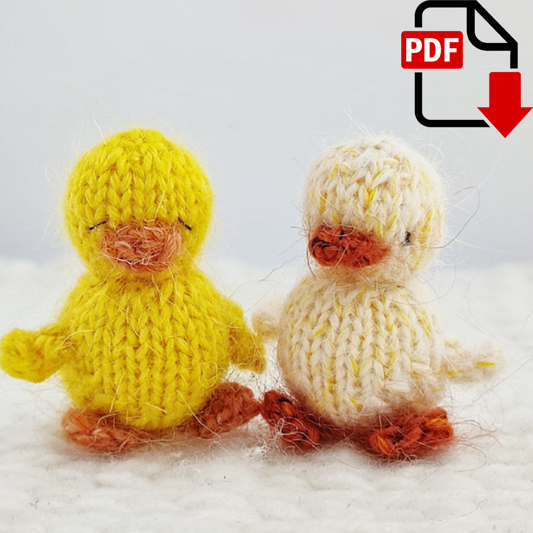 Mini duckling knitting pattern. English and Russian PDF. | Inspire Uplift