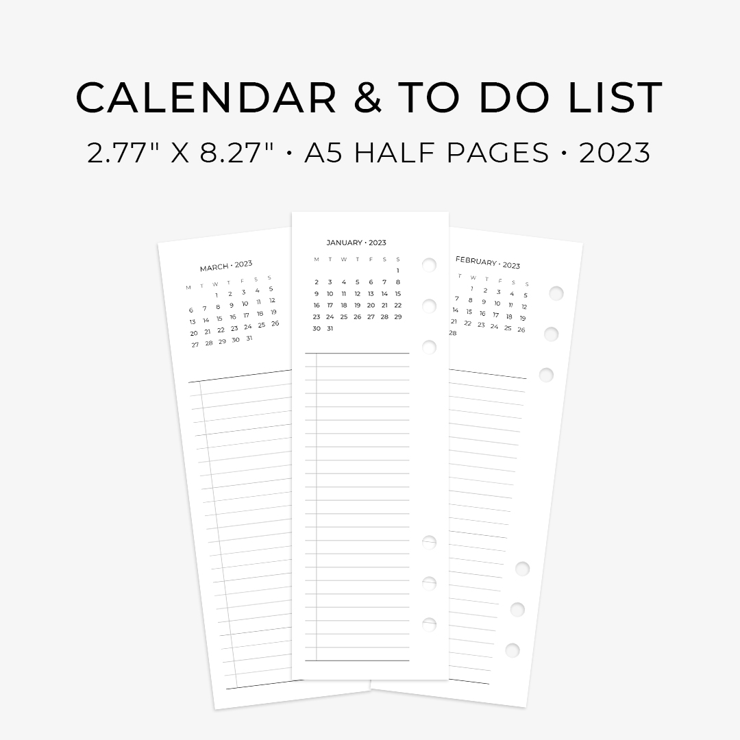 A5 Half Page And To Do List Printable Planner Inspire Uplift