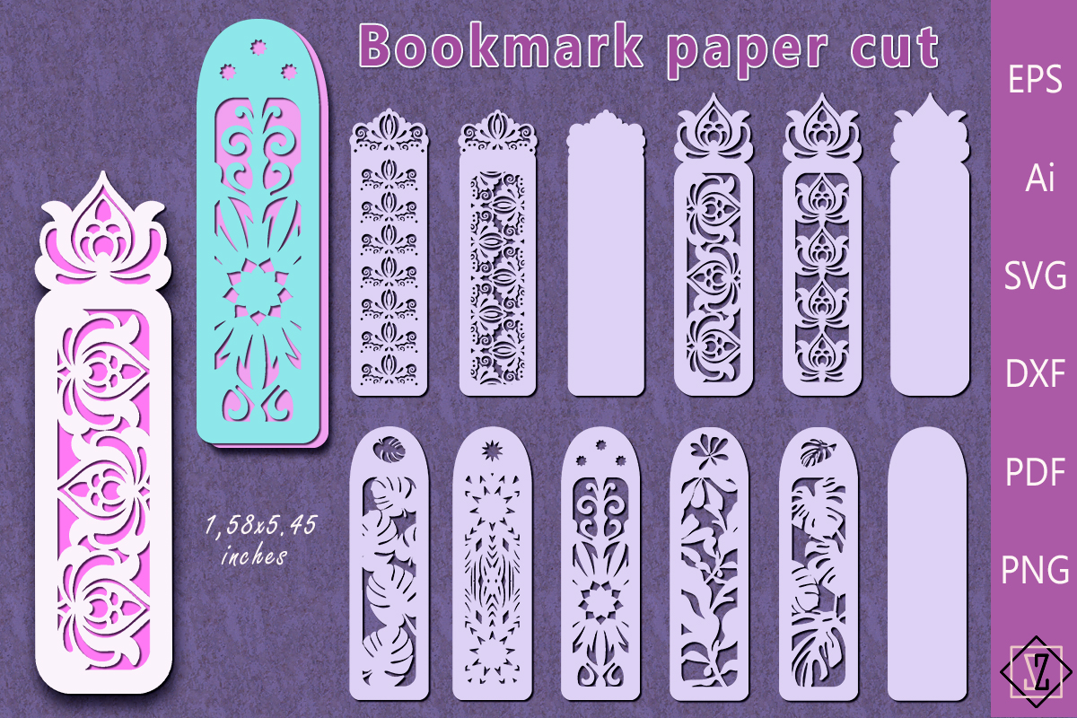 Bookmarks/Laser cutting/Paper cutting/SVG - Inspire Uplift
