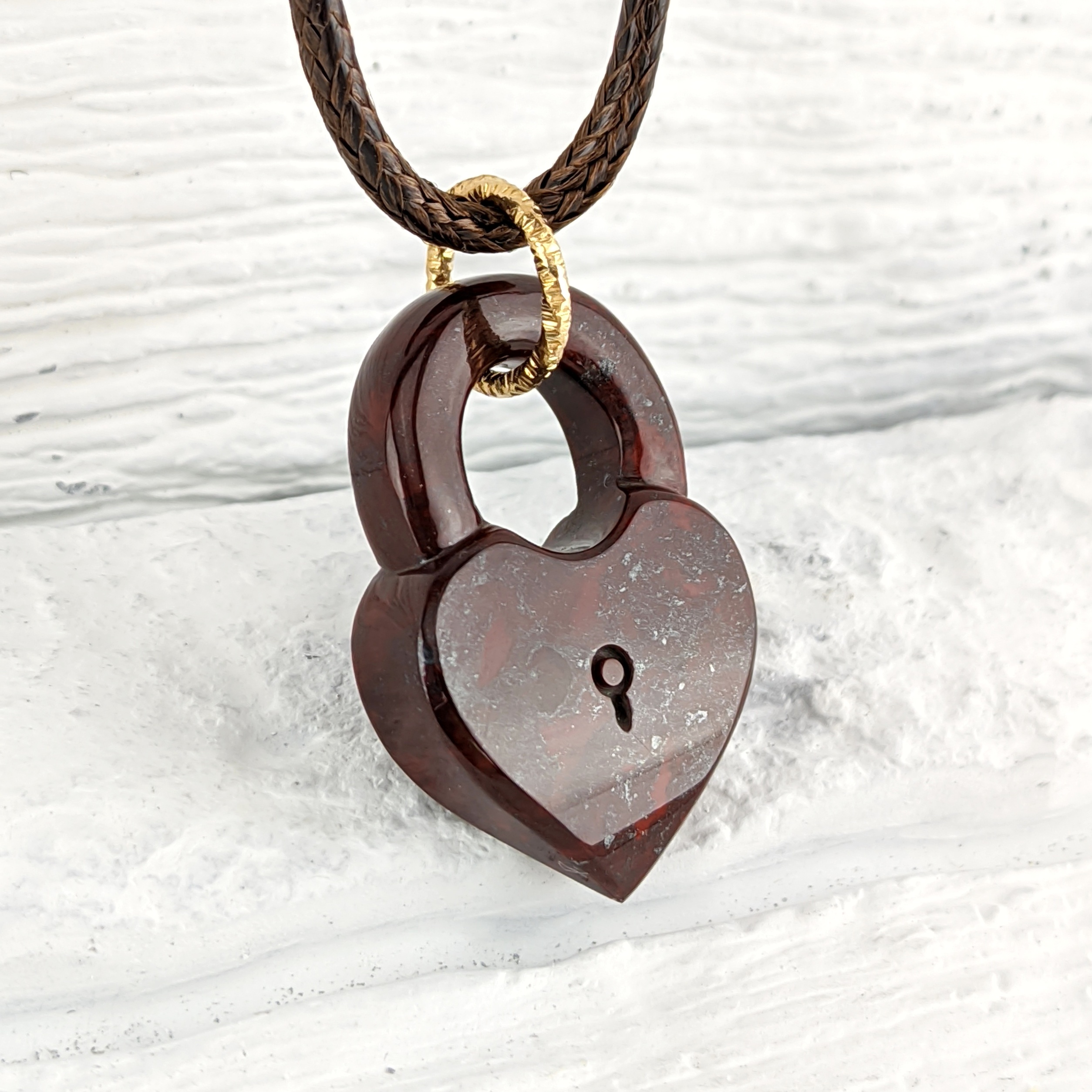 Pendant lock made of red jasper, love talisman jewelry for h - Inspire ...