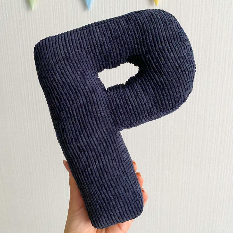 Soft Blue Velvet Letter Pillow, Letter Cushion, Velvet Lette | Inspire ...