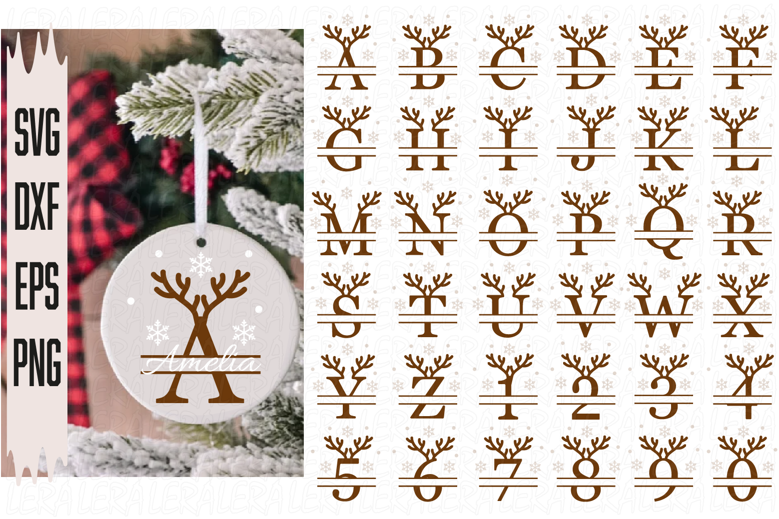 Alphabet Christmas Svg, Reindeer Alphabet Svg, Font Svg, Dig | Inspire ...