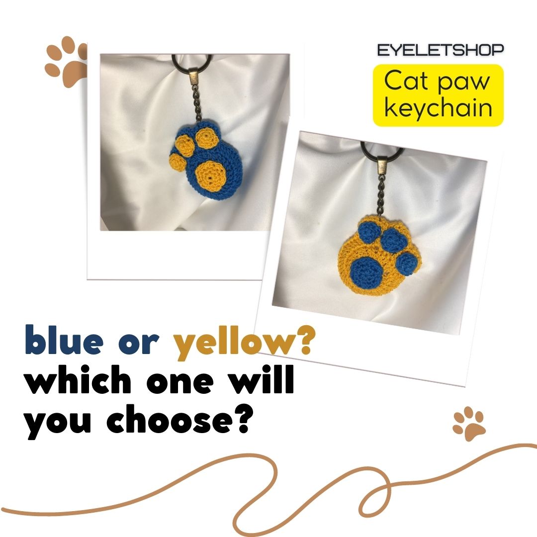 Crochet cat footprint, cute keychain paw, print cat paw, ani | Inspire ...