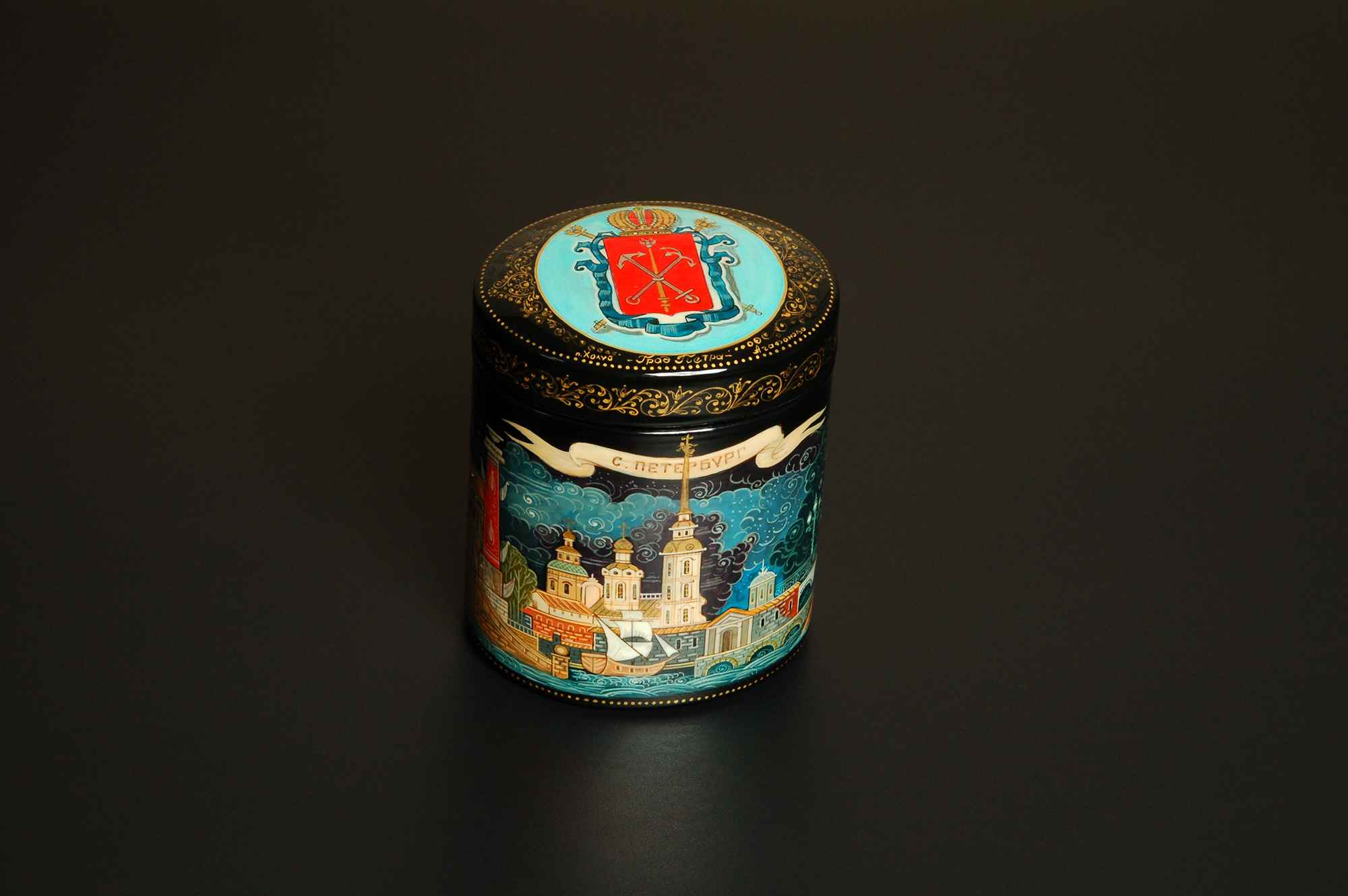 St Petersburg landmarks box hand-painted Russian lacquer art | Inspire ...