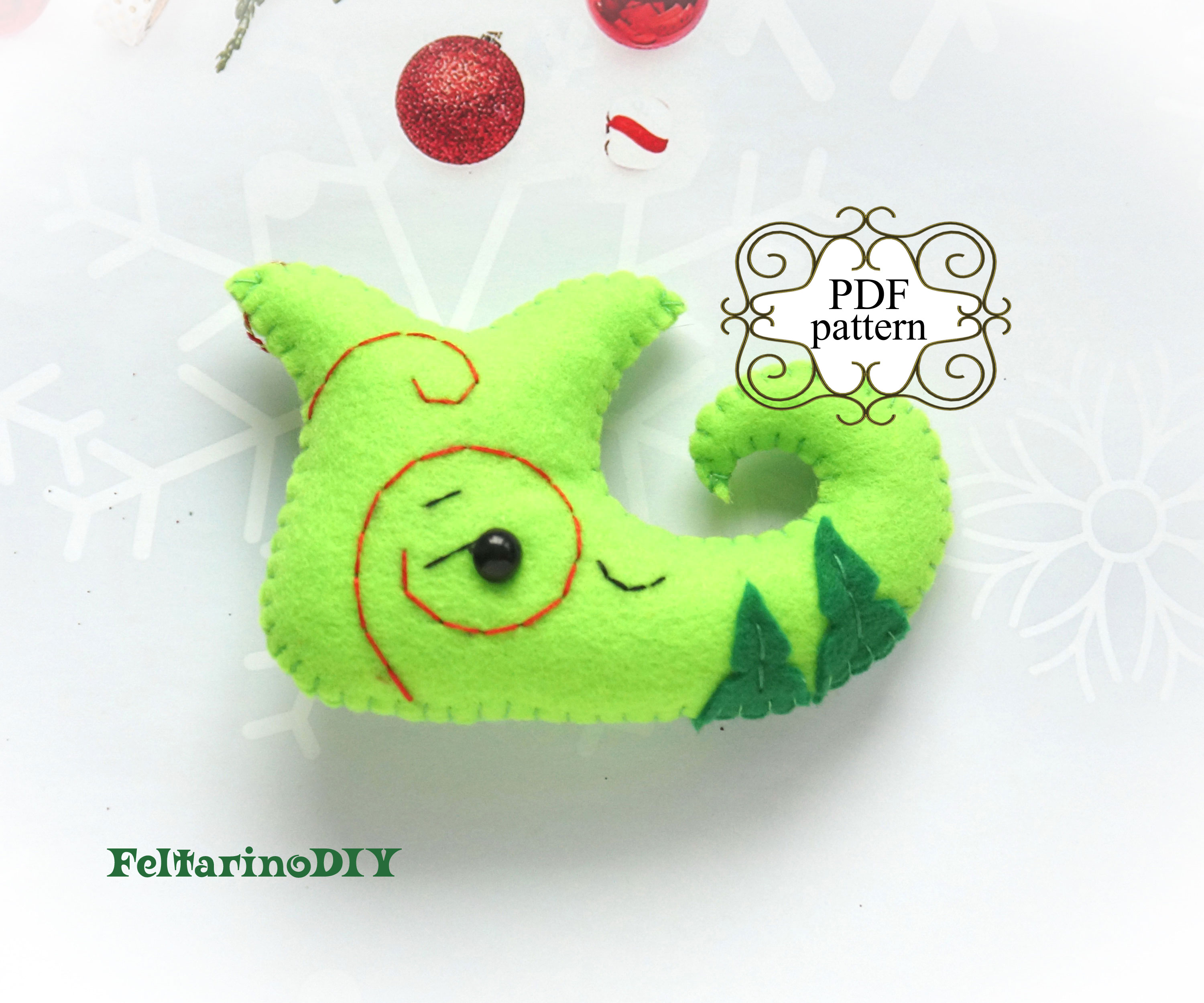 Felt Christmas Ornaments Pattern | Inspire Uplift