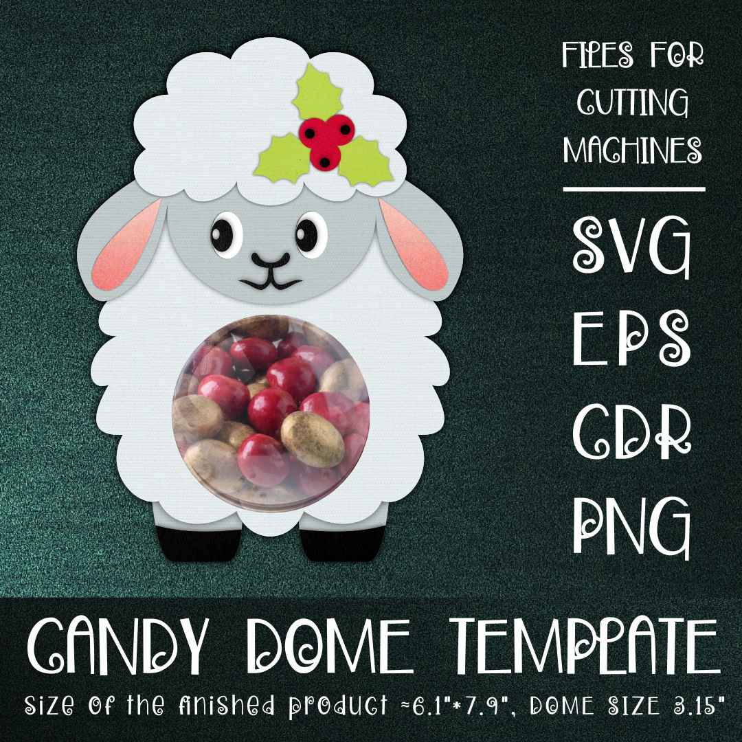 Sheep Candy Dome | Christmas Paper Craft Template | Inspire Uplift