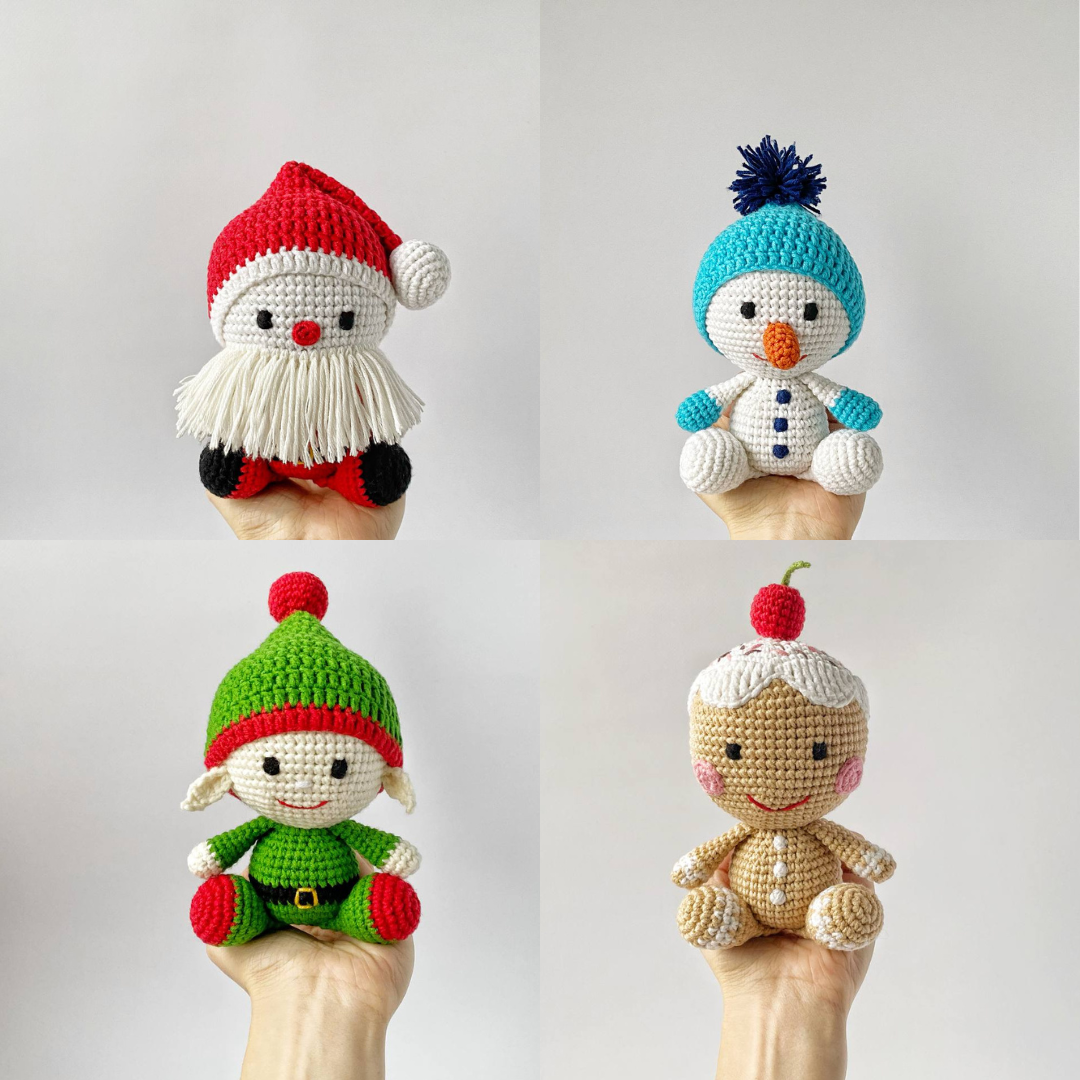 Crochet Christmas PATTERNS Santa Claus, Snowman, Elf Gnome, | Inspire ...
