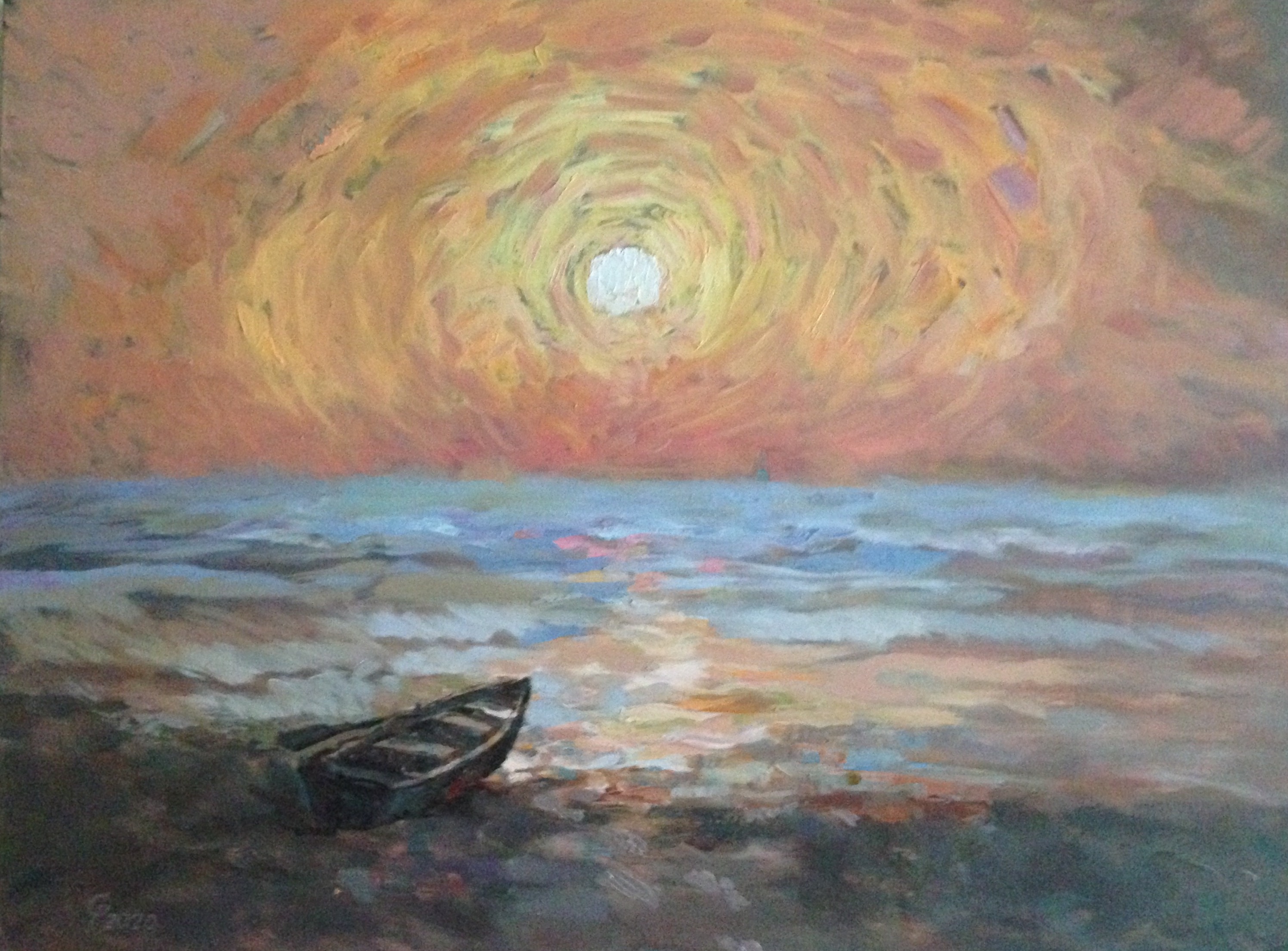Sea Sunset painting | Inspire Uplift