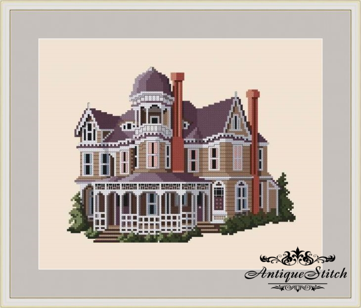 034 Long-Waterman House Cross Stitch Pattern PDF Victorians | Inspire ...