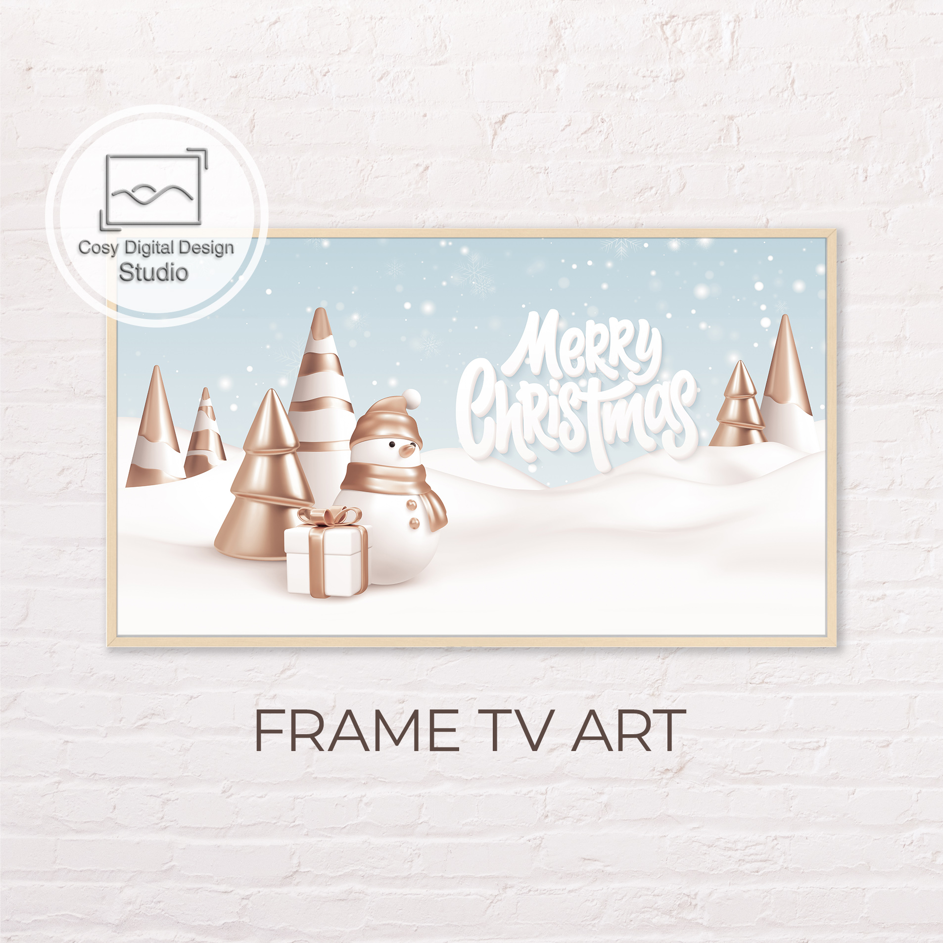 Samsung Frame TV Art | 4k Snowy Landscape Christmas Tree and | Inspire ...