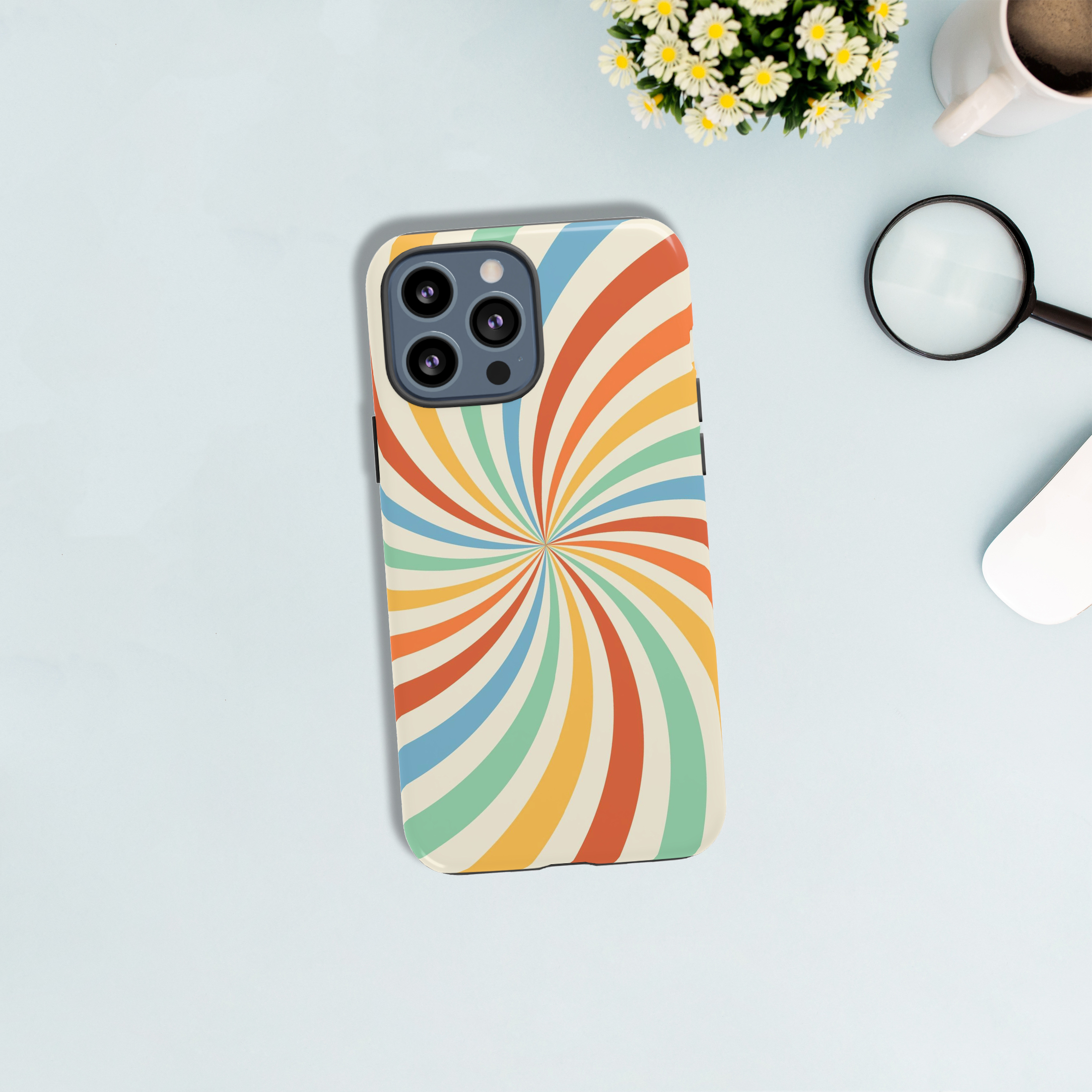 Tough Retro Swirl iPhone 13 Pro Max iPhone 14 Pro 14 Plus Ca | Inspire Uplift