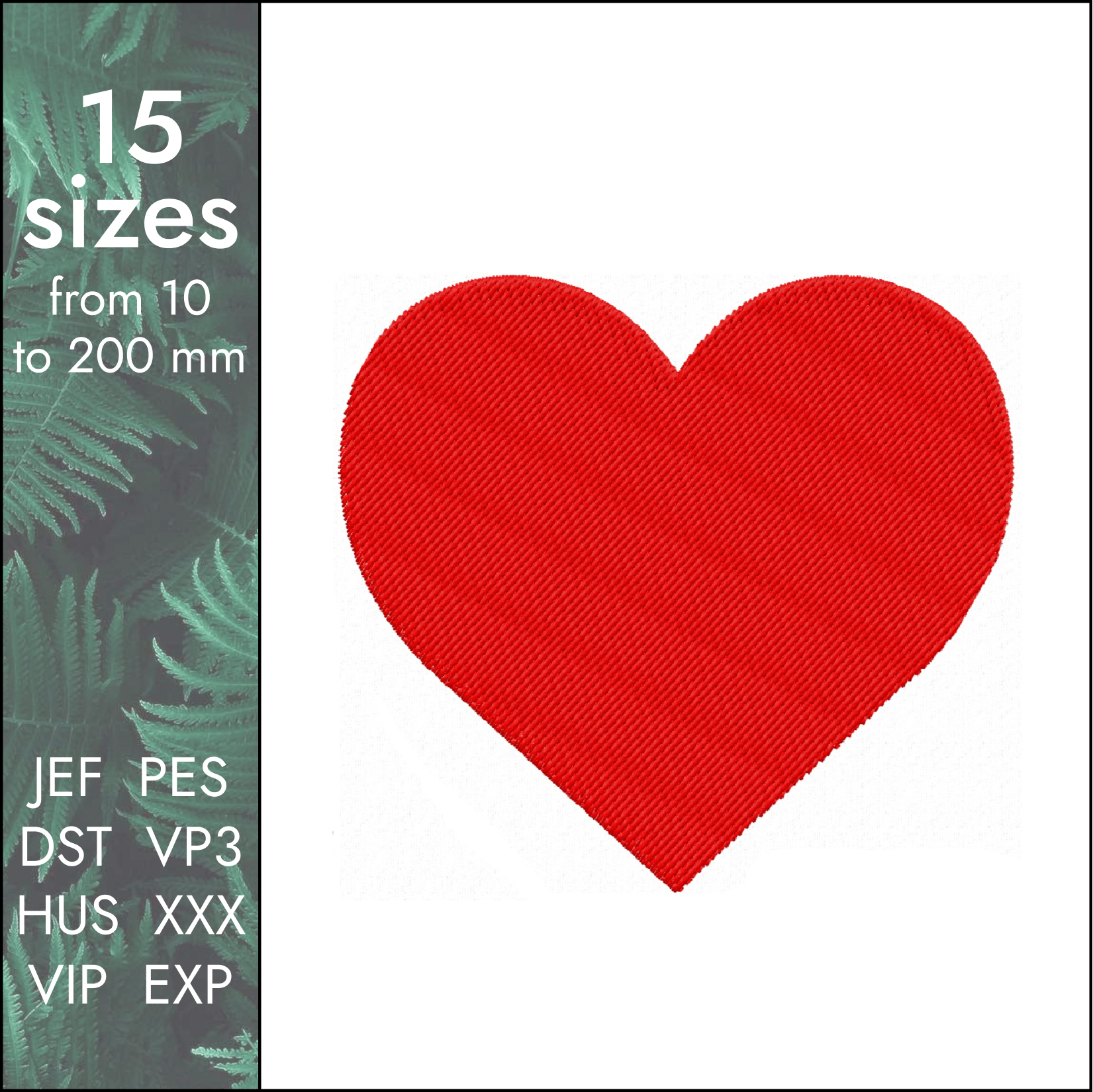 Heart Embroidery Design, love files, romantic Valentines day | Inspire ...