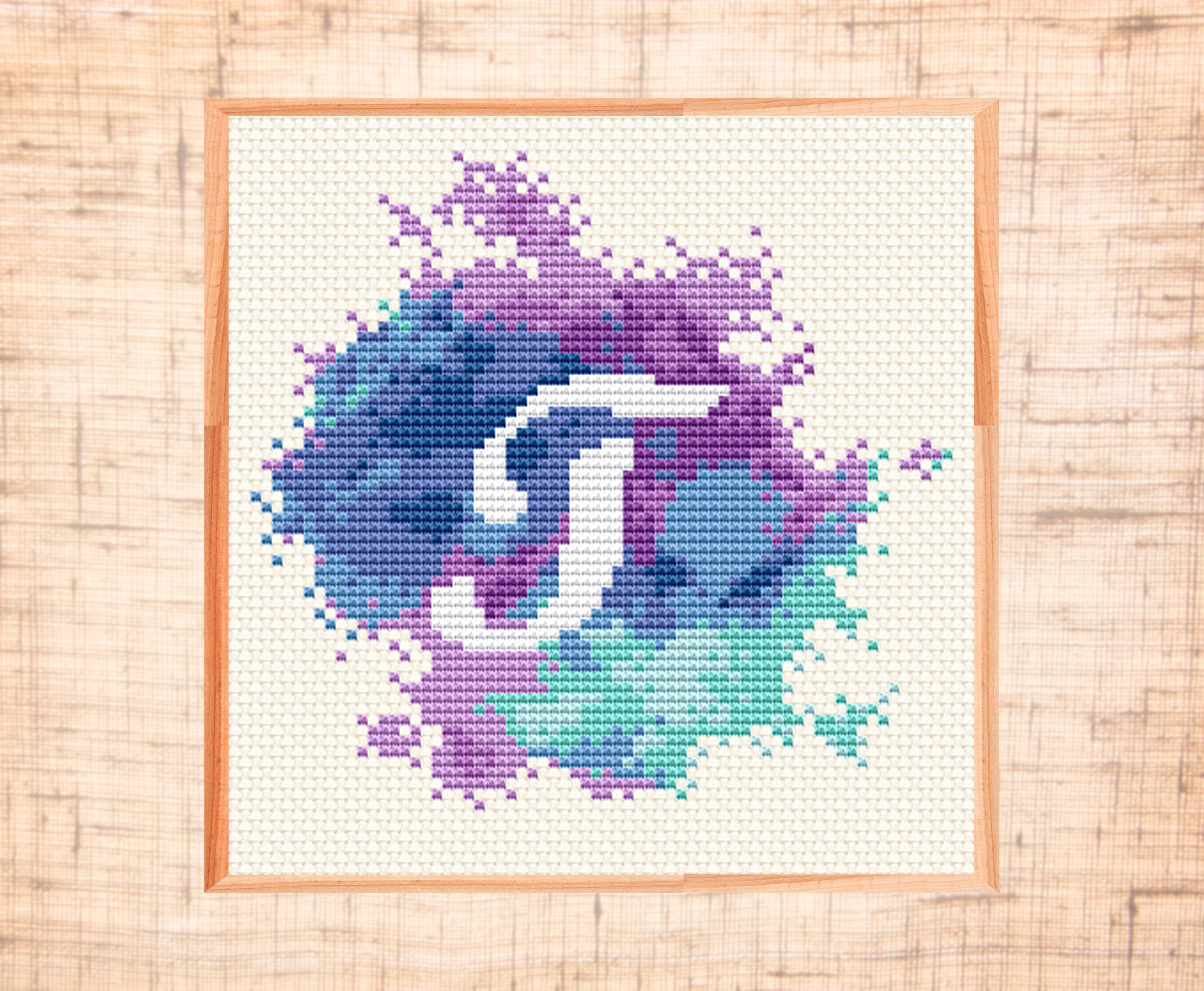 Letter T cross stitch pattern Modern cross stitch Watercolor | Inspire ...