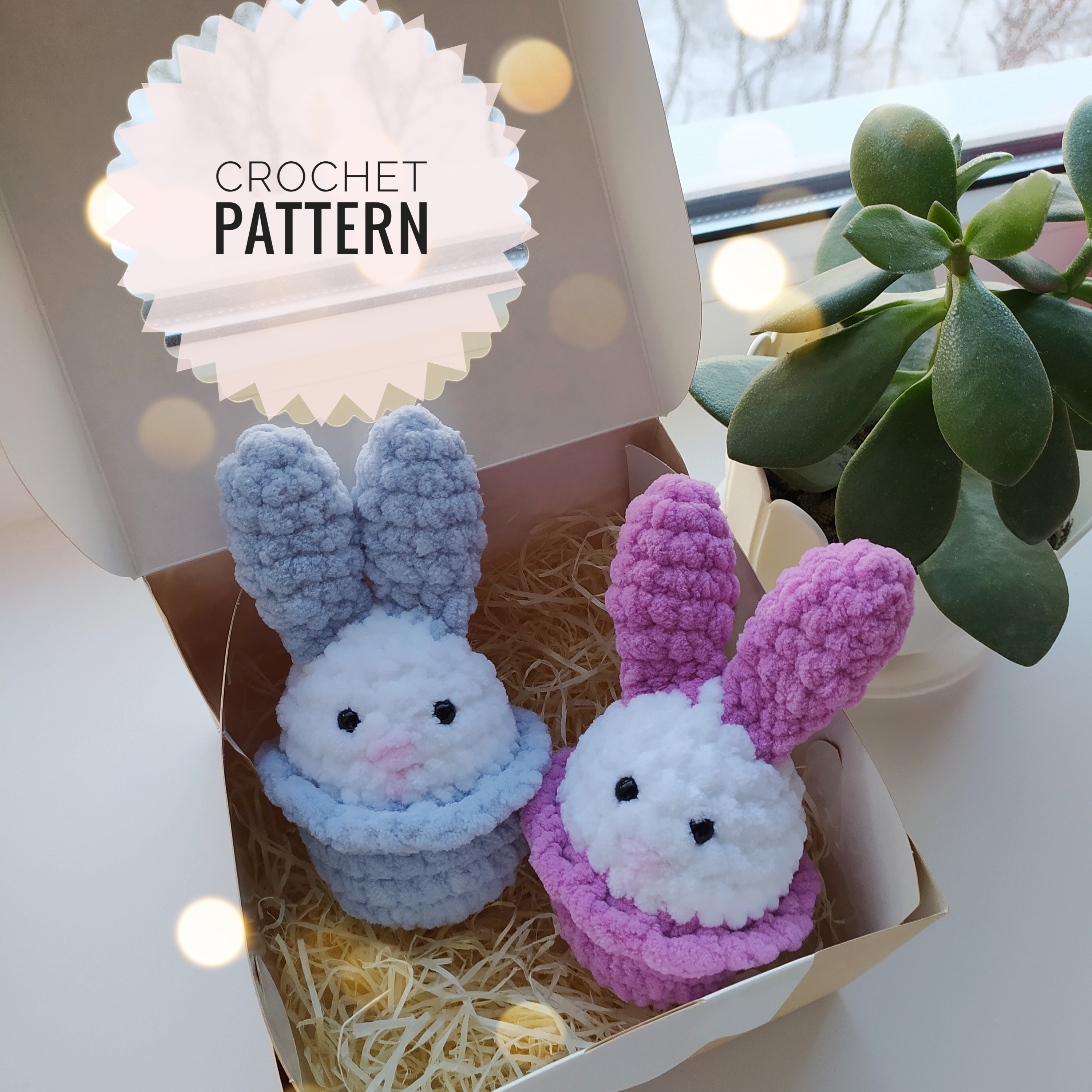 Bunny egg crochet pattern, amigurumi little bunny pattern Ea | Inspire ...