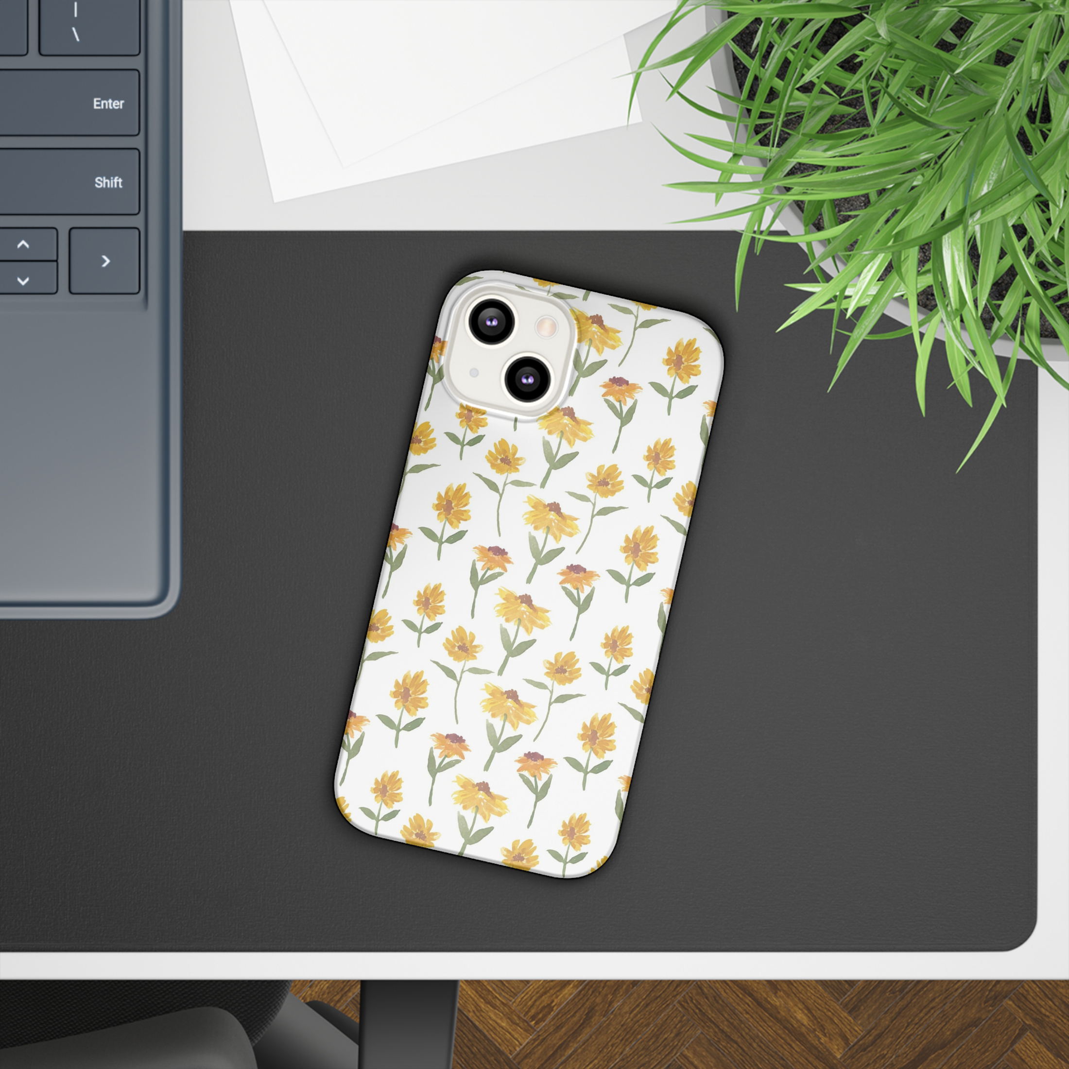 Yellow Flowers Floral iPhone 14 Pro Max iPhone 13 Case iPhon - Inspire Uplift