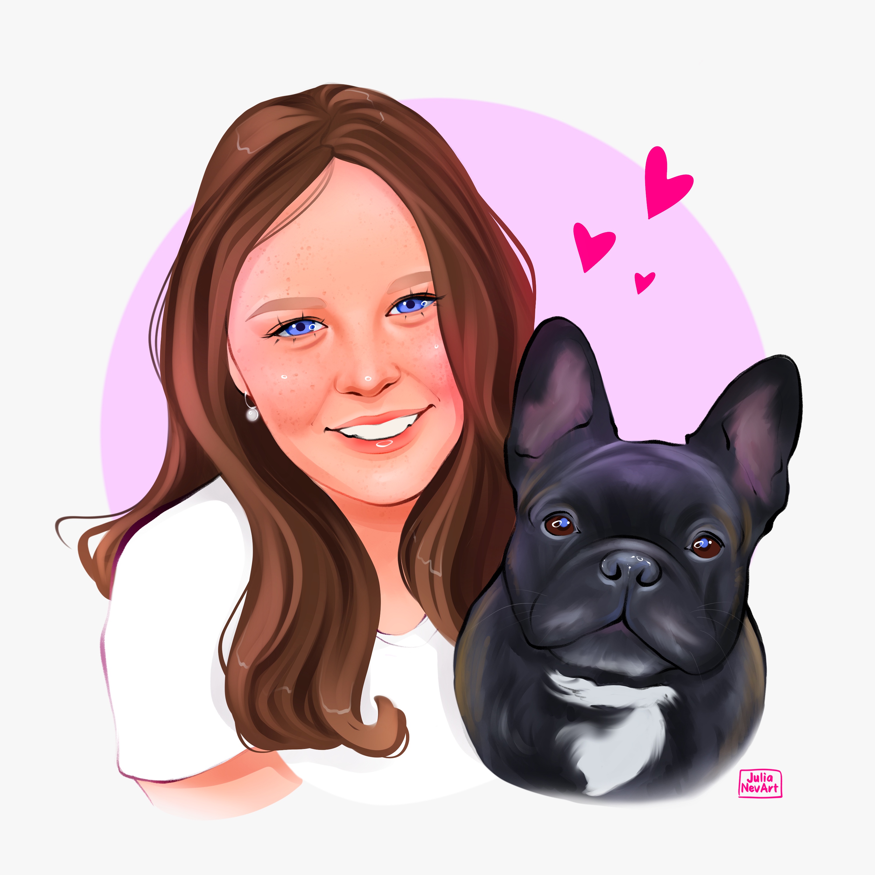 Custom digital portrait with your pet, Pets portrait, Profil | Inspire ...