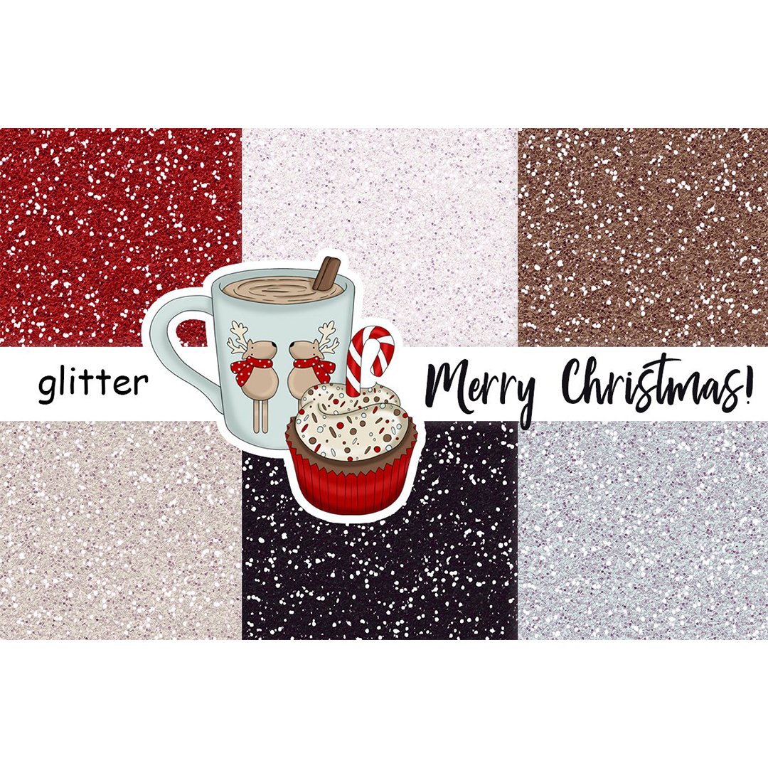 Merry Christmas Glitter | Red Sparkle Background - Inspire Uplift