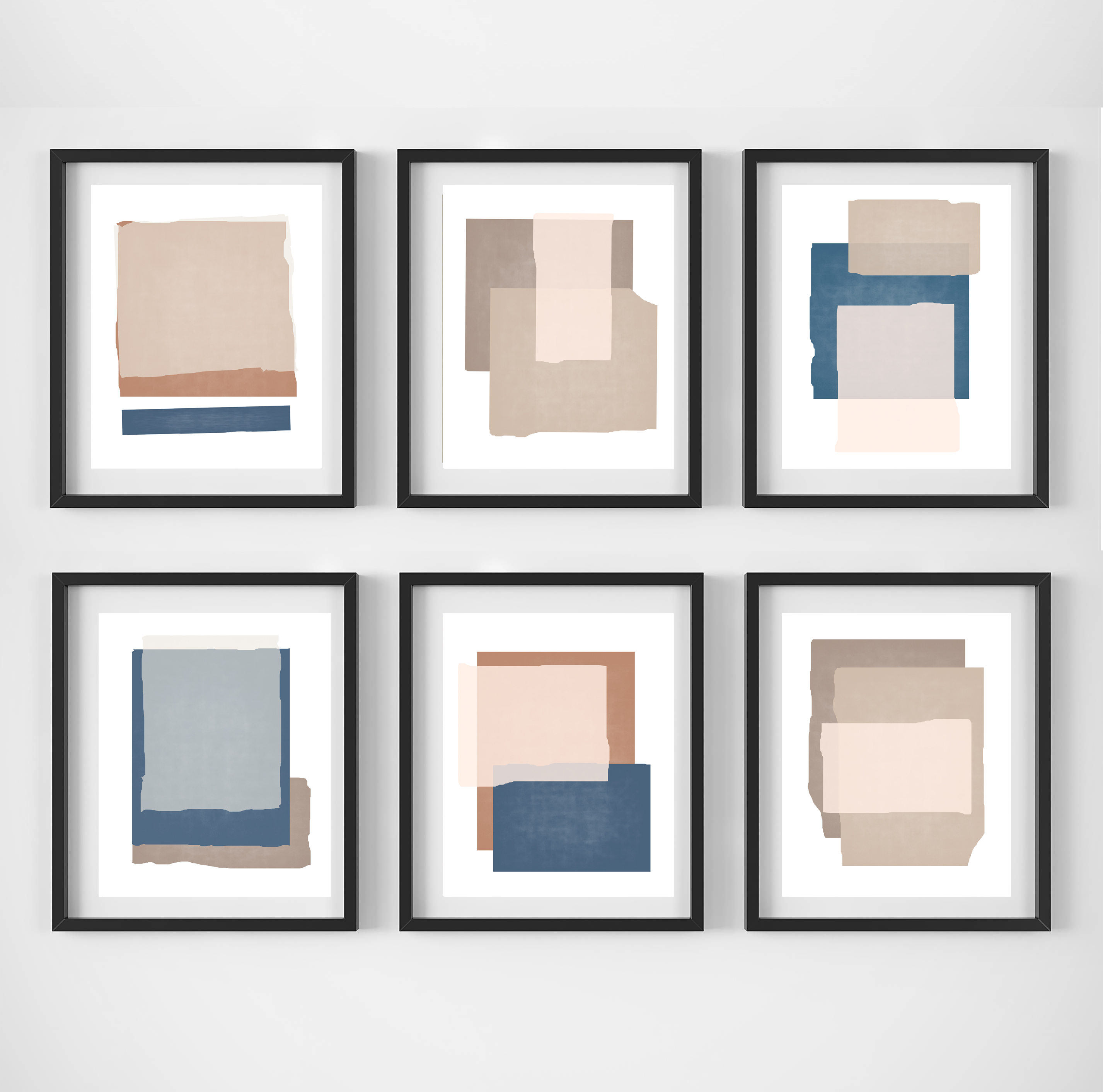 Geometric Art Set Of 6 Posters Downloadable Prints Minimalis - Inspire ...