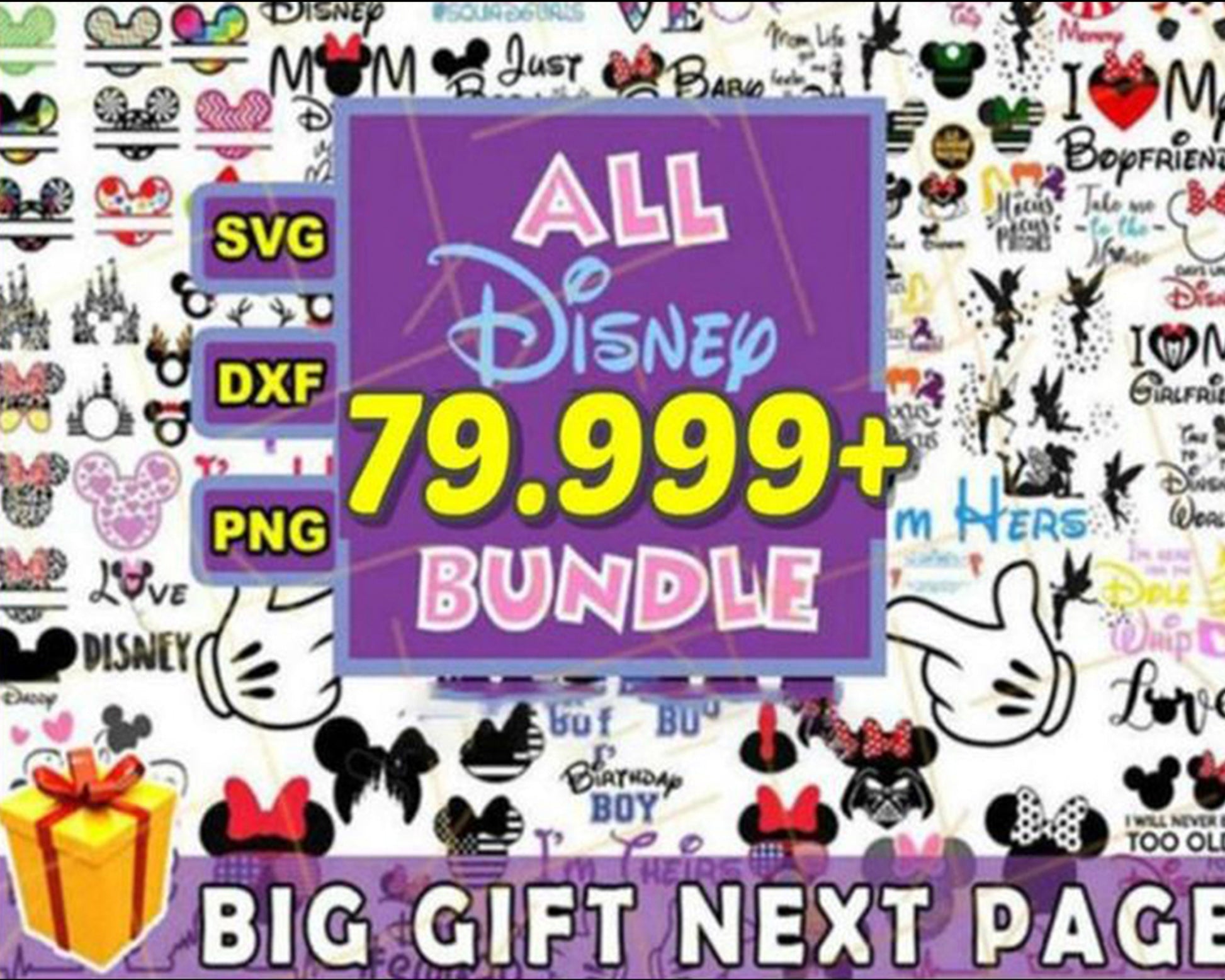 79,999 files Disney Svg dxf eps png, for Cricut, Silhouette, | Inspire ...