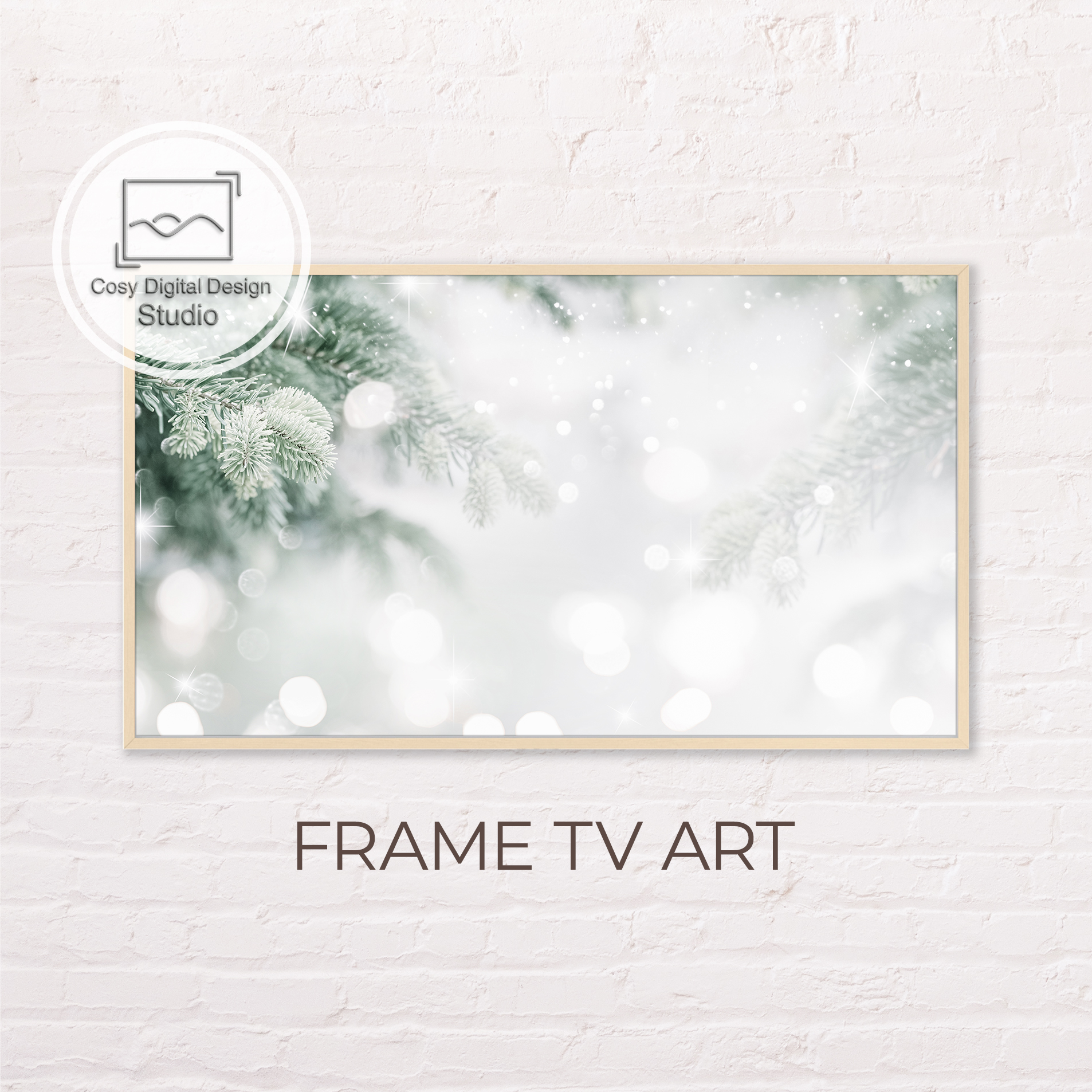 Samsung Frame TV Art | 4k White Merry Christmas Trees with B | Inspire ...
