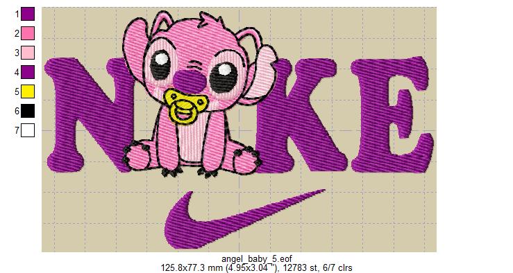 Nike embroidery design funny Angel - Inspire Uplift