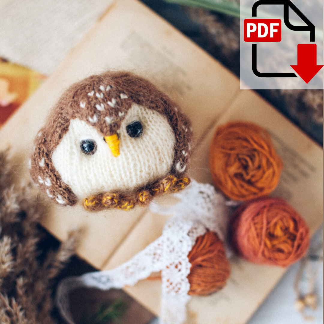 Little Barn owl knitting pattern. Knitted woodland owl step- | Inspire ...