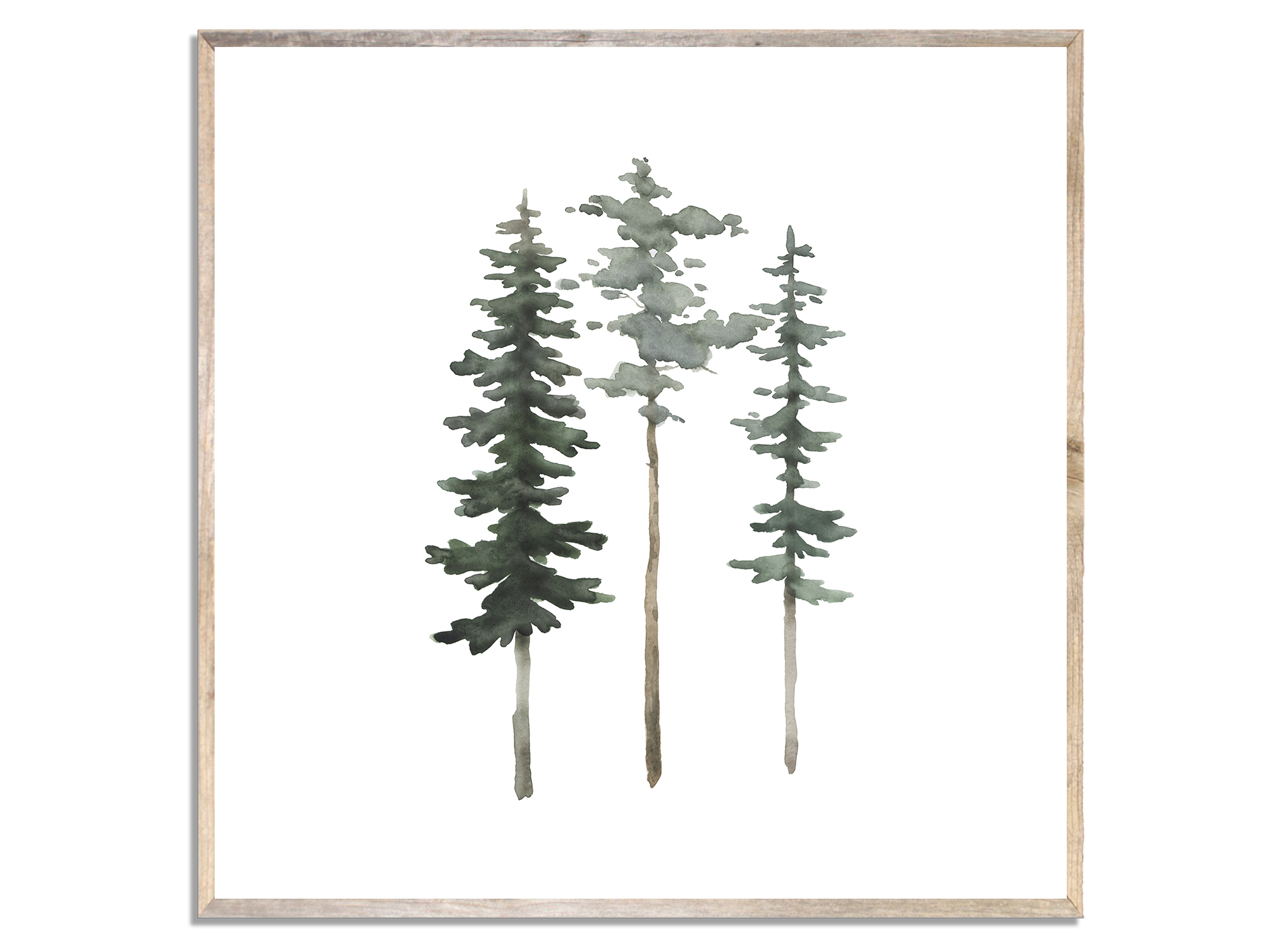Christmas Tree Art Print Evergreen Tree Watercolor Painting | Inspire ...