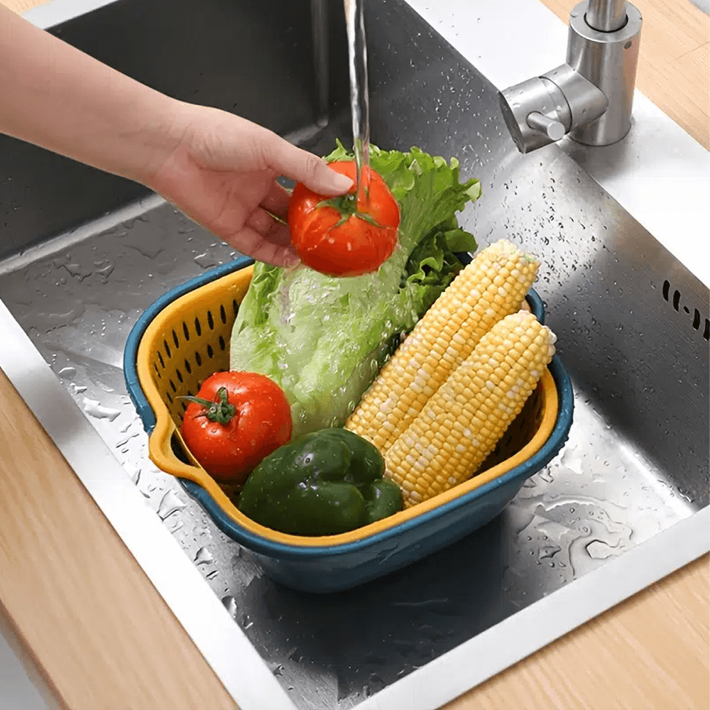 2-In-1 Double Layer Drain Basket | Inspire Uplift