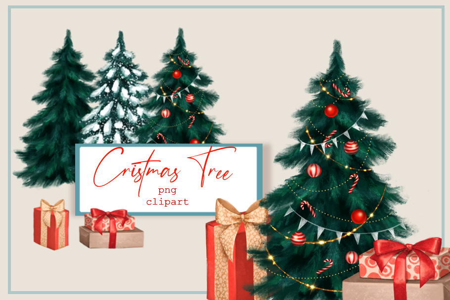 Christmas Tree PNG, gift boxes clipart. Christmas PNG clipa | Inspire ...