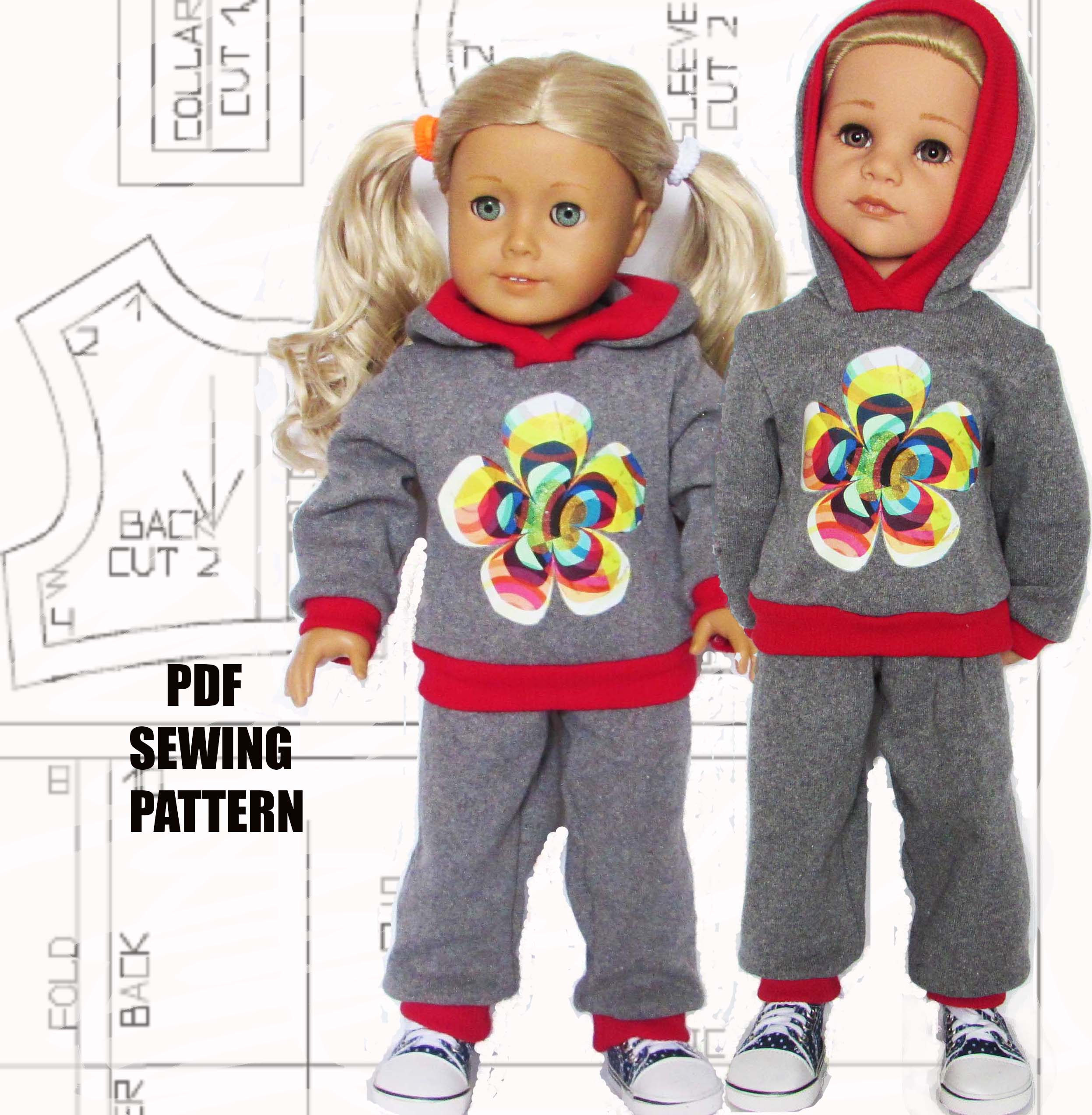 Sewing pattern for American girl doll, knitwear suit for dol | Inspire ...