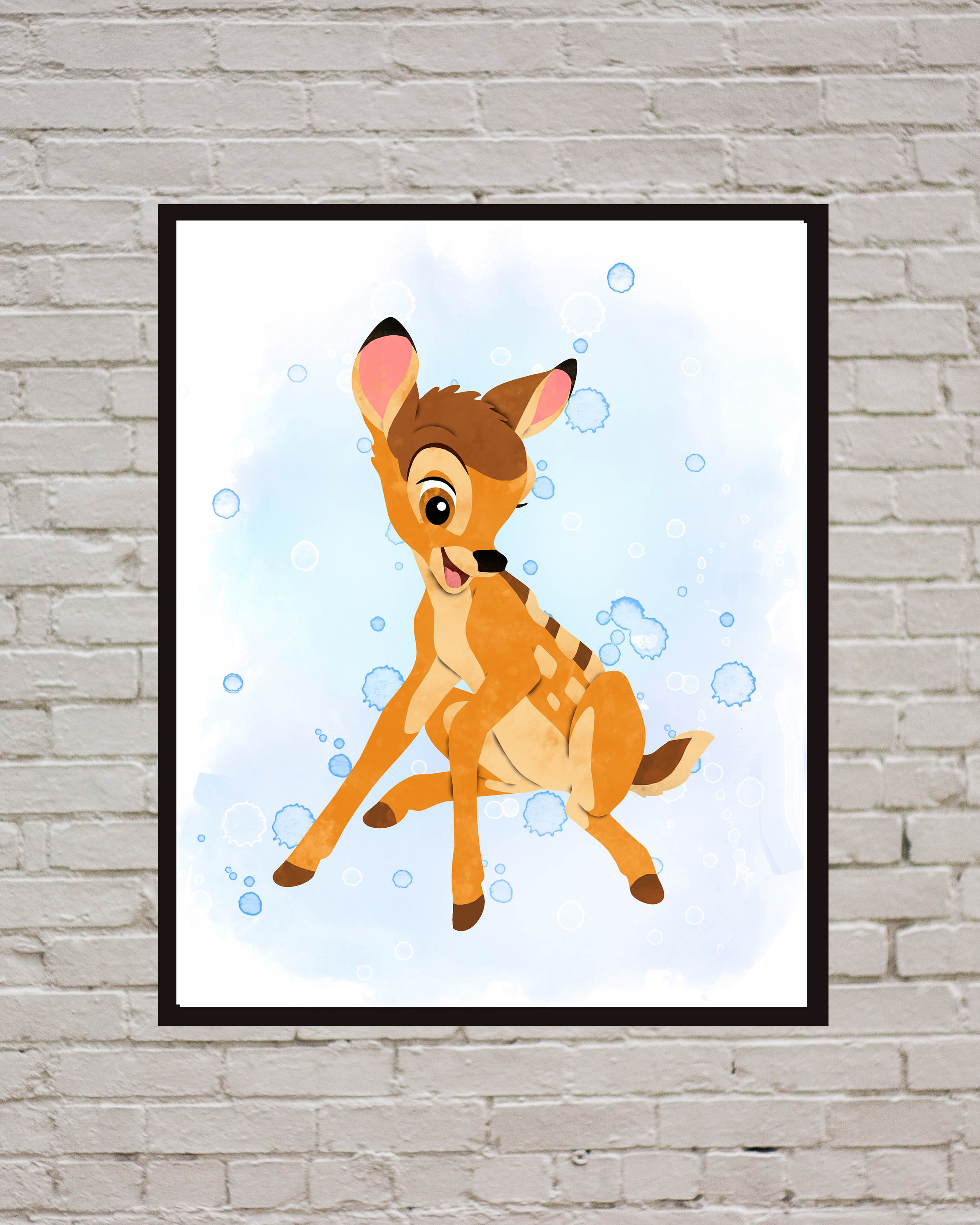 Bambi Disney Art Print Digital Files decor nursery room wate | Inspire ...